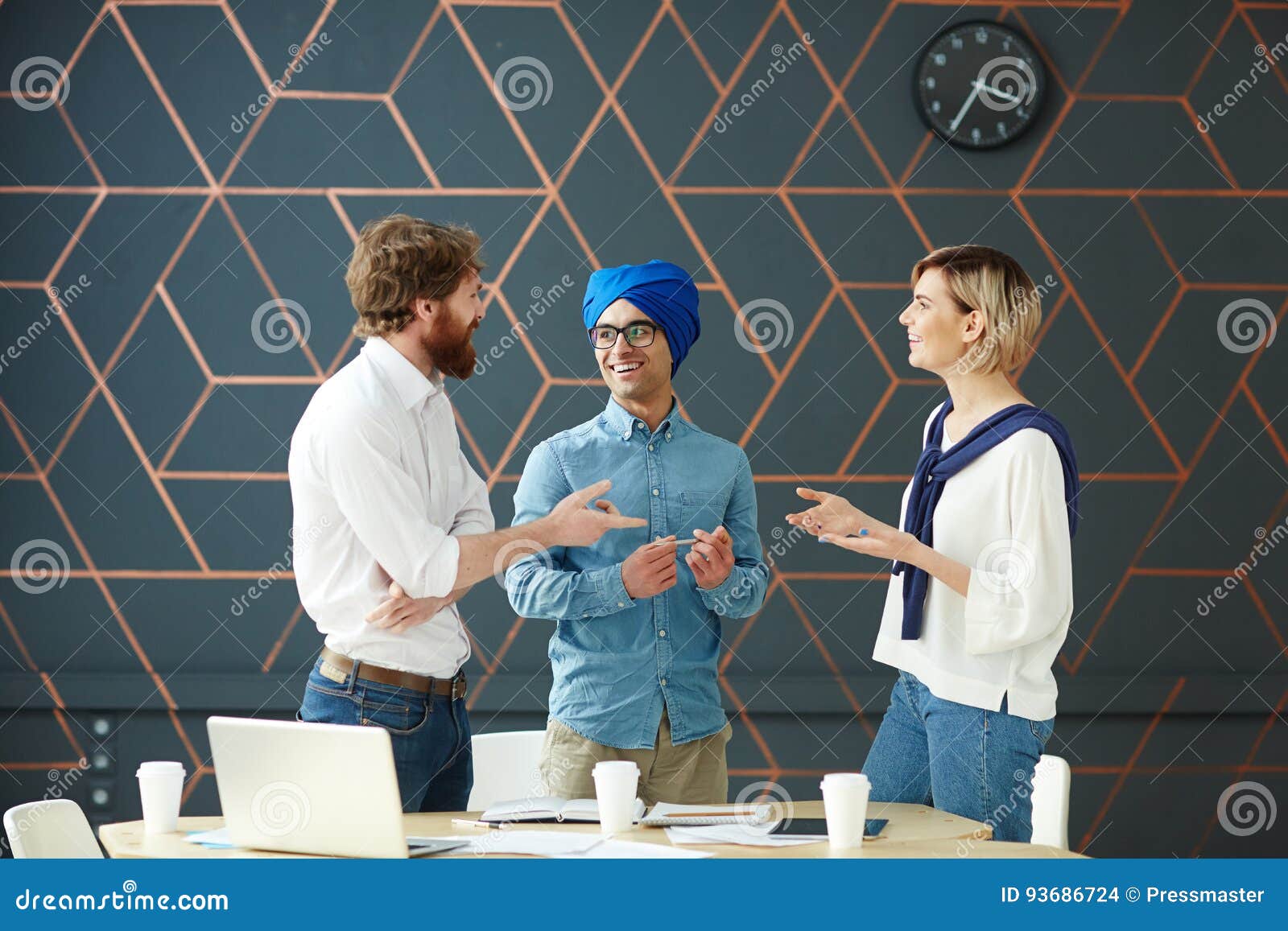 Sharing ideas stock photo. Image of studio, profession - 93686724