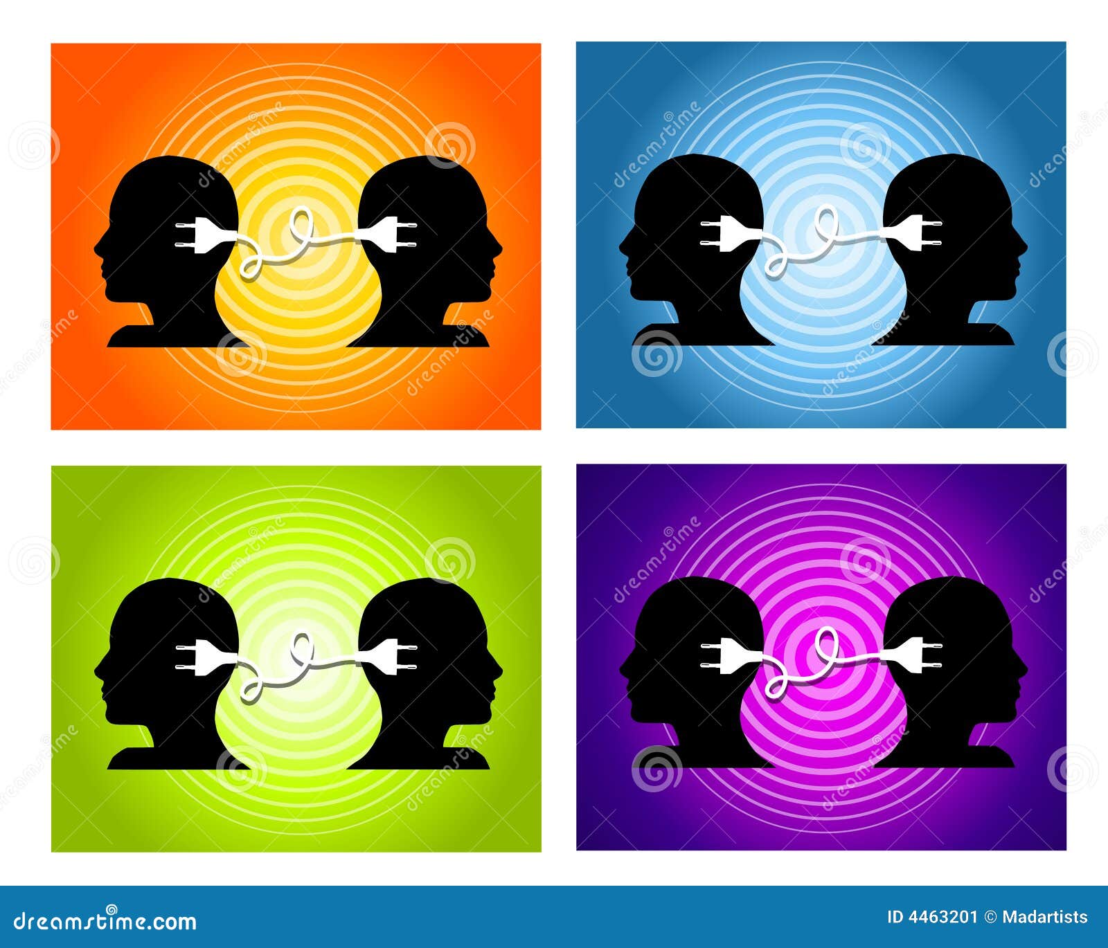 Sharing Ideas Teamwork Backgrounds Royalty-Free Cartoon | CartoonDealer ...