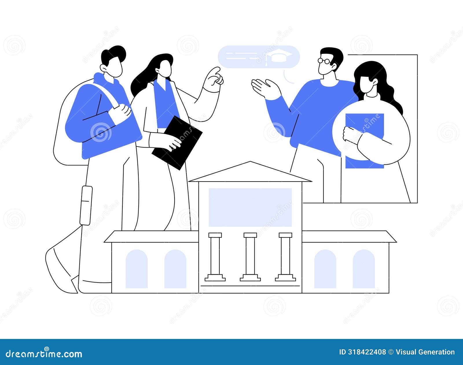 Sharing Impressions Isolated Cartoon Vector Illustrations ...