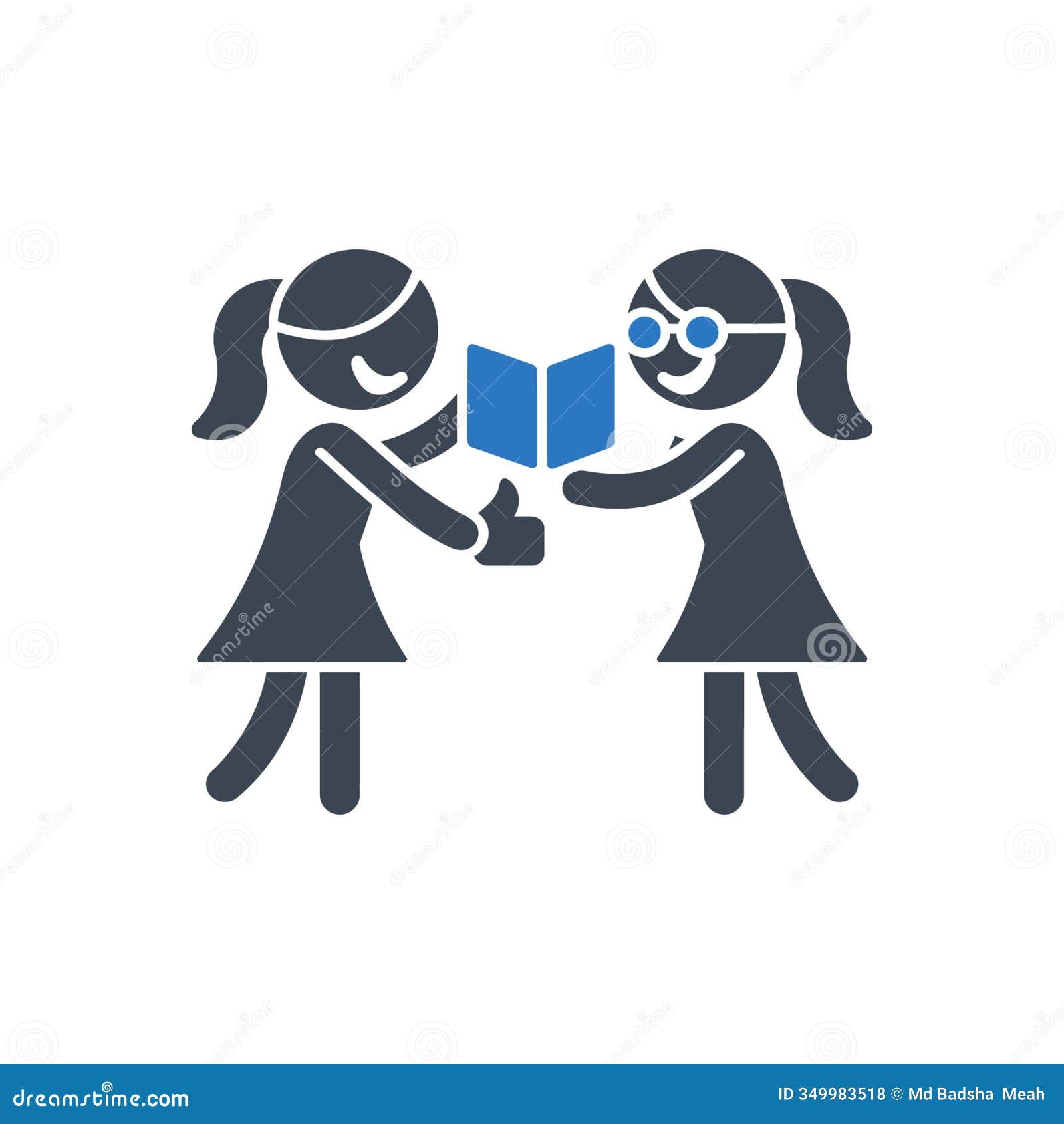 Sharing Knowledge Icon stock illustration. Illustration of education ...
