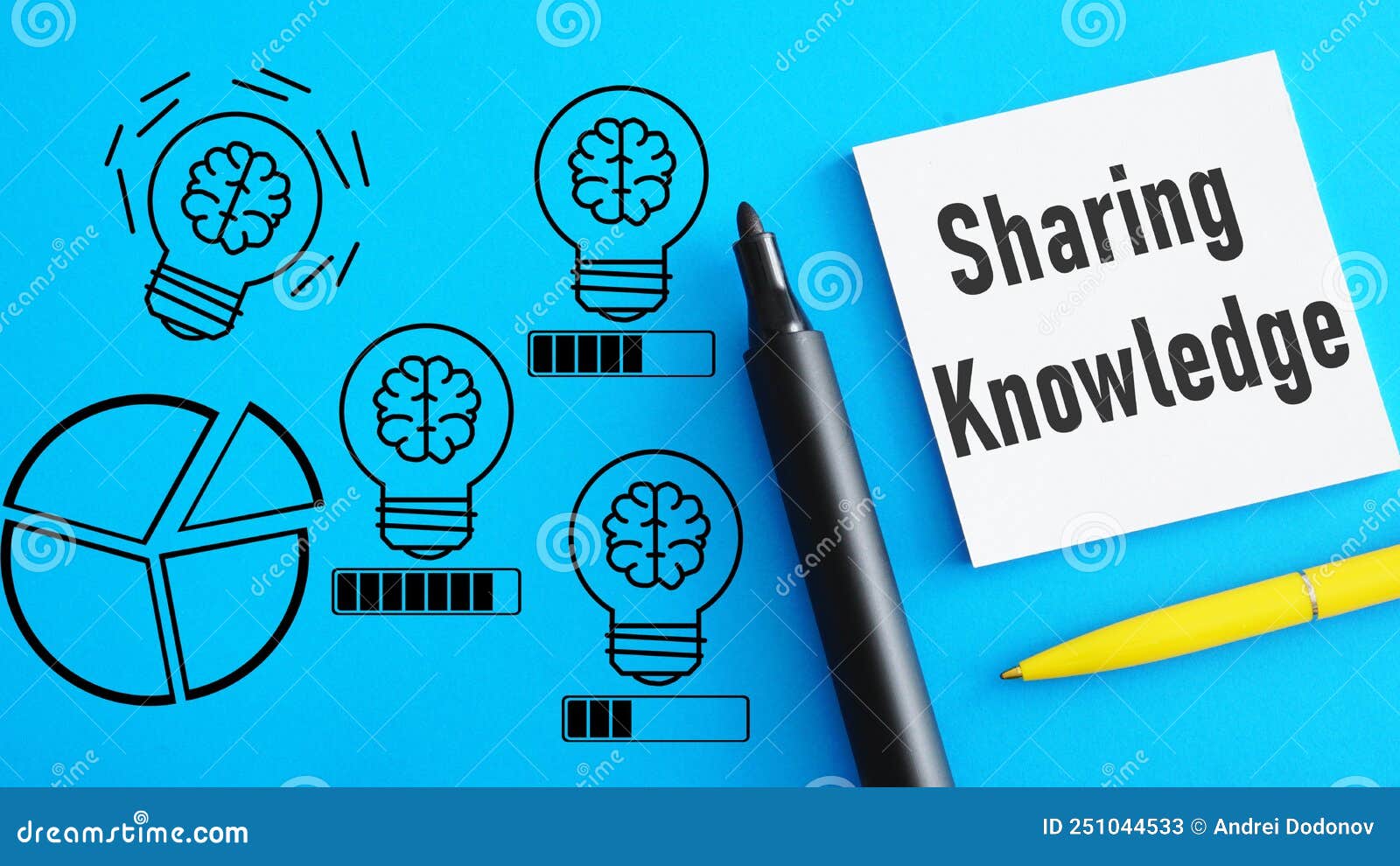 Sharing Knowledge is Shown Using the Text Stock Image - Image of ...