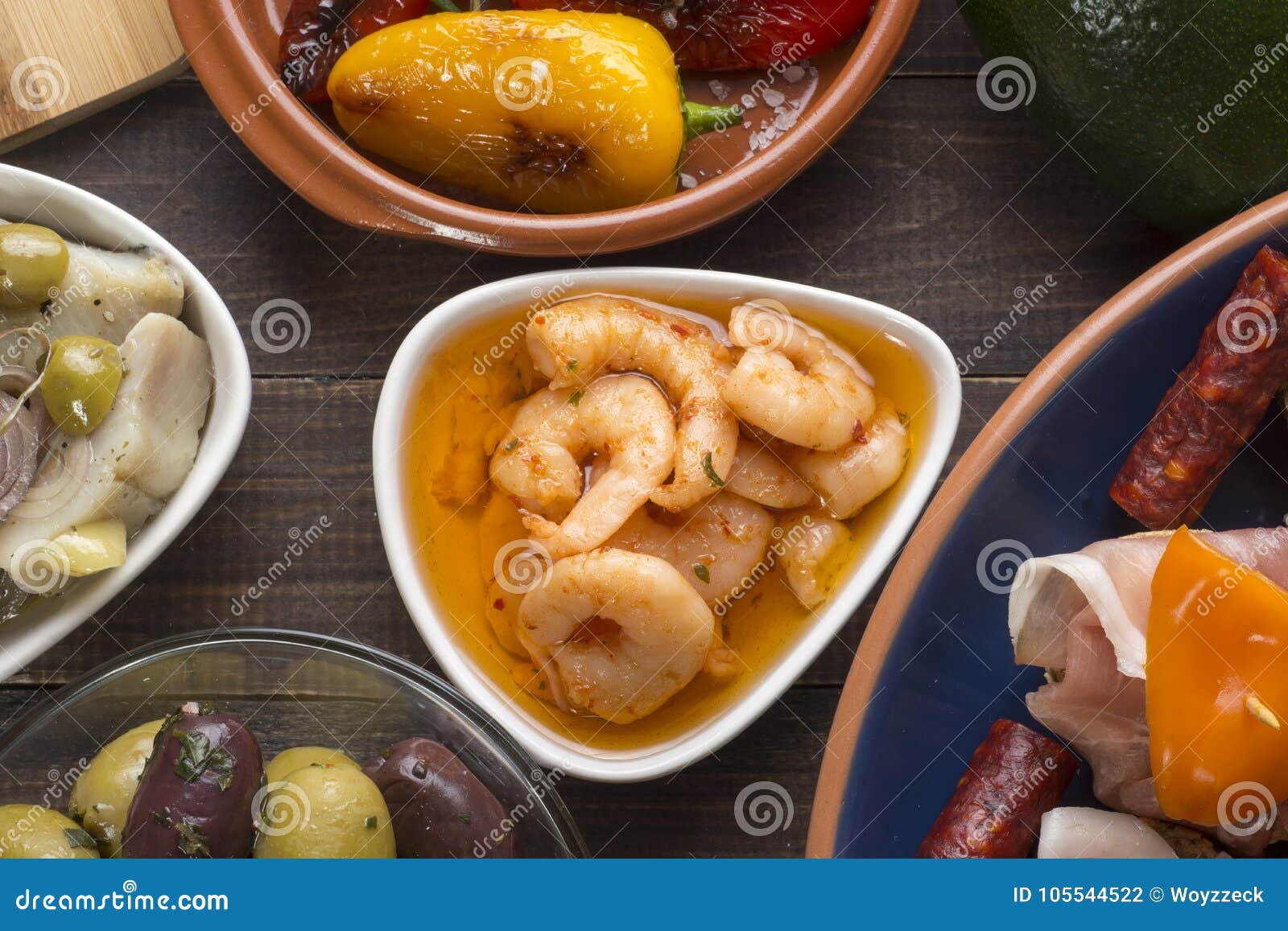 Spanish tapas on table stock photo. Image of meat, mediterranean ...