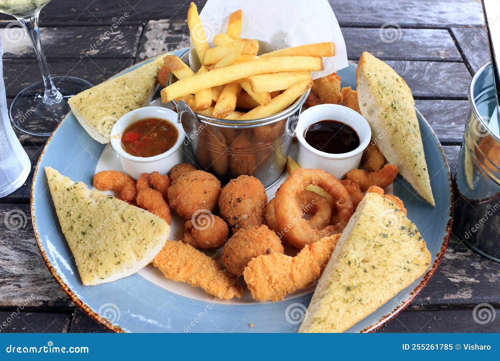 Sharing Platter stock image. Image of fried, mushrooms - 255261785