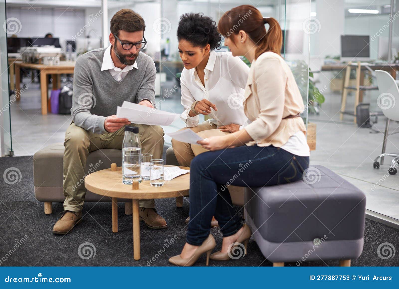 Sharing Project Ideas. a Diverse Group of Young Professionals ...