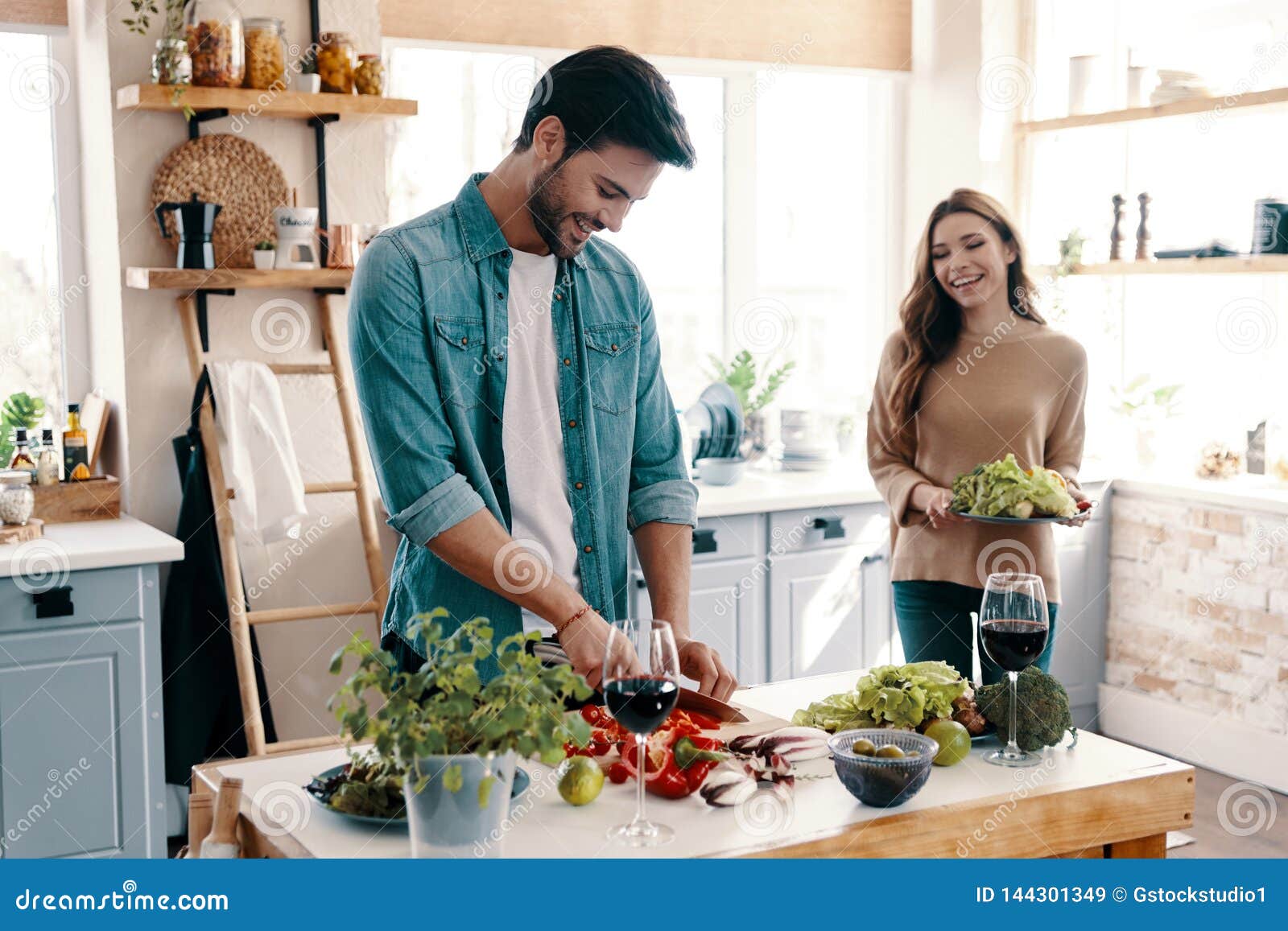 Sharing responsibilities. stock image. Image of eating - 144301349