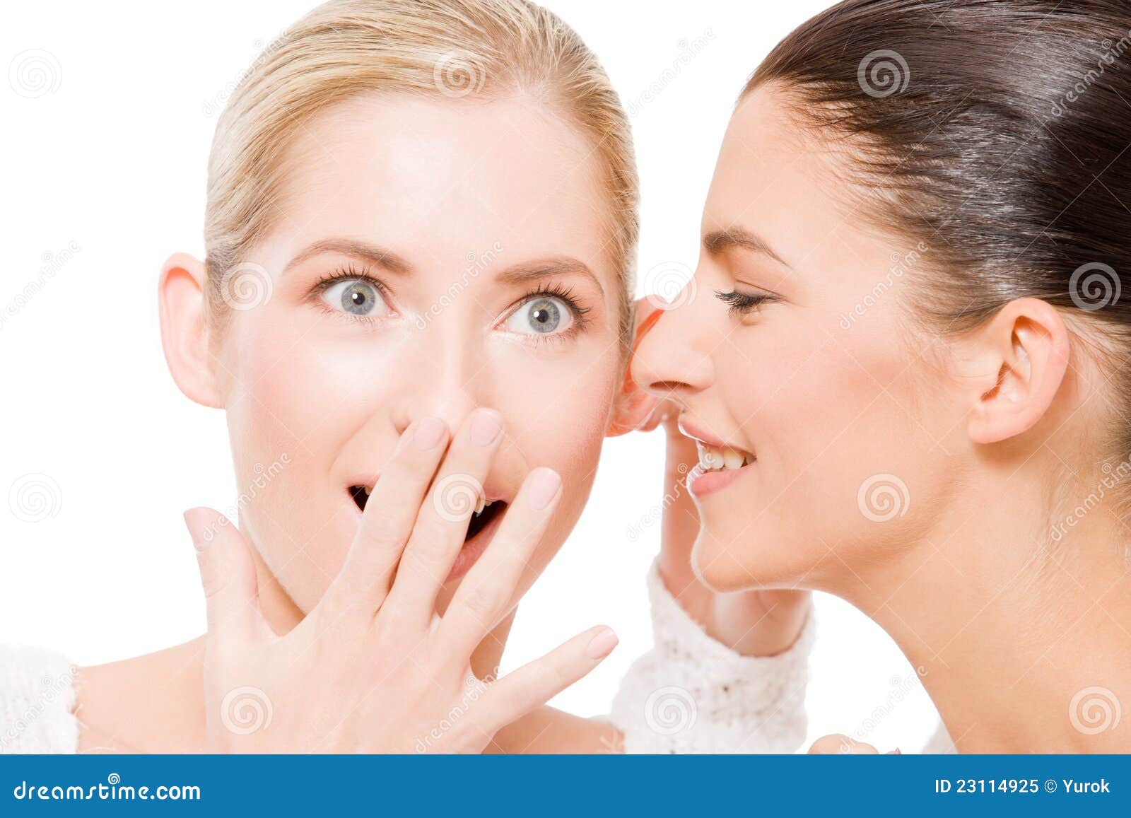 Sharing secrets stock image. Image of person, expression - 23114925