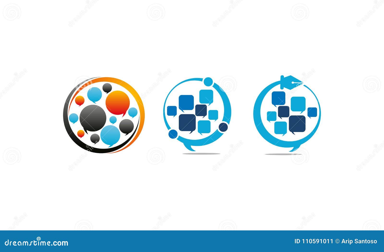 Sharing Solutions Template Set Stock Vector - Illustration of energy ...