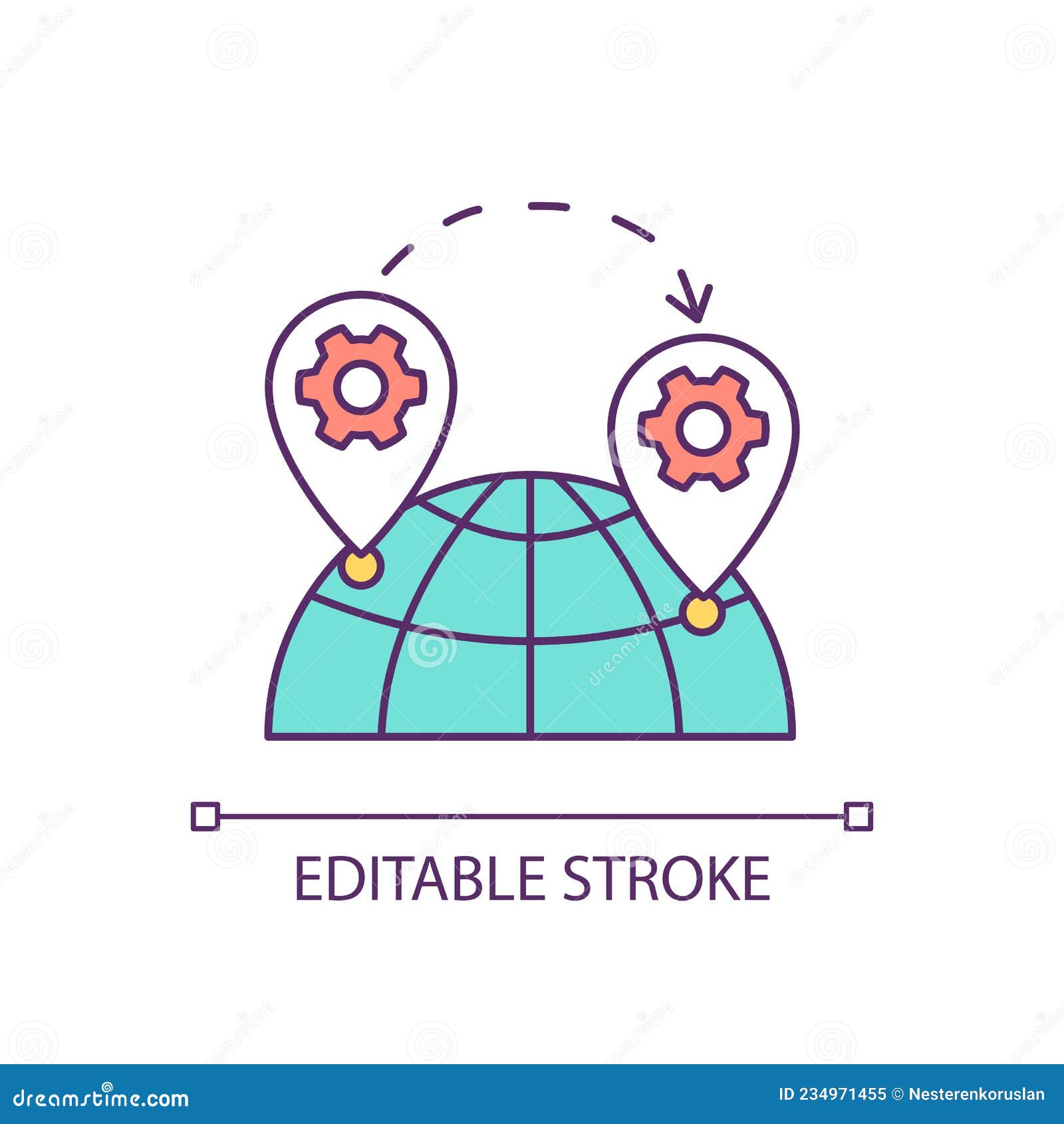 Sharing Technology RGB Color Icon Stock Vector - Illustration of mutual ...