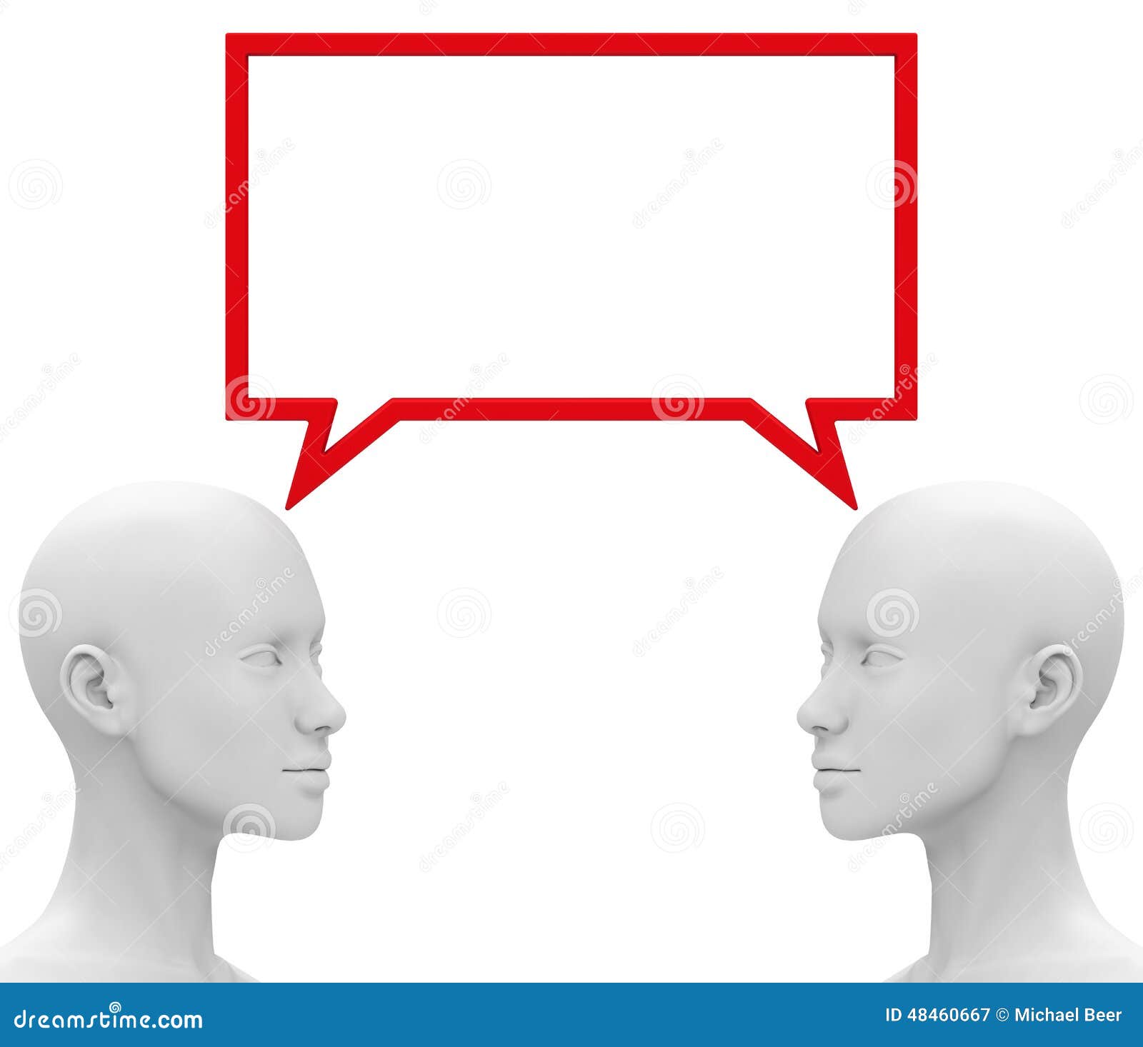Sharing a thought stock illustration. Illustration of thinking - 48460667