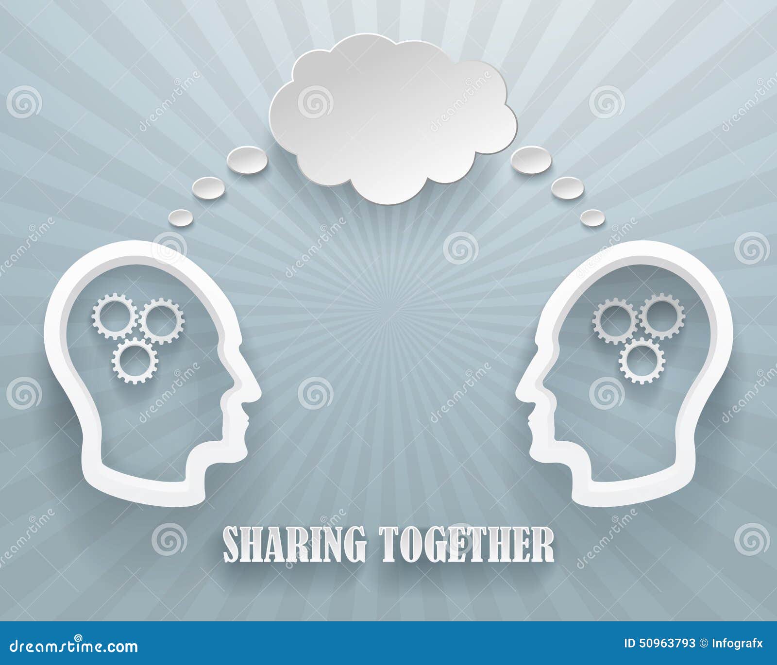 Sharing Together Background Illustration Stock Vector - Illustration of ...