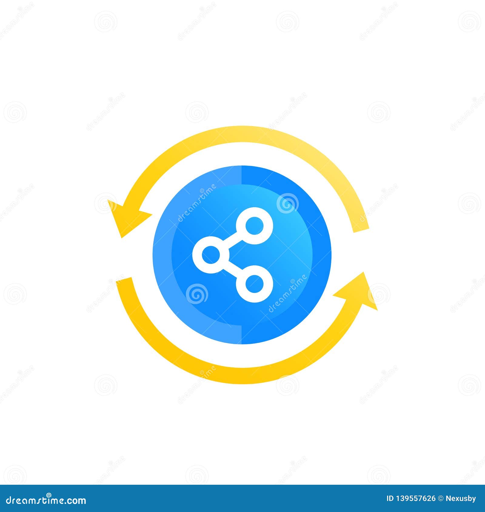 Sharing vector logo stock vector. Illustration of save - 139557626