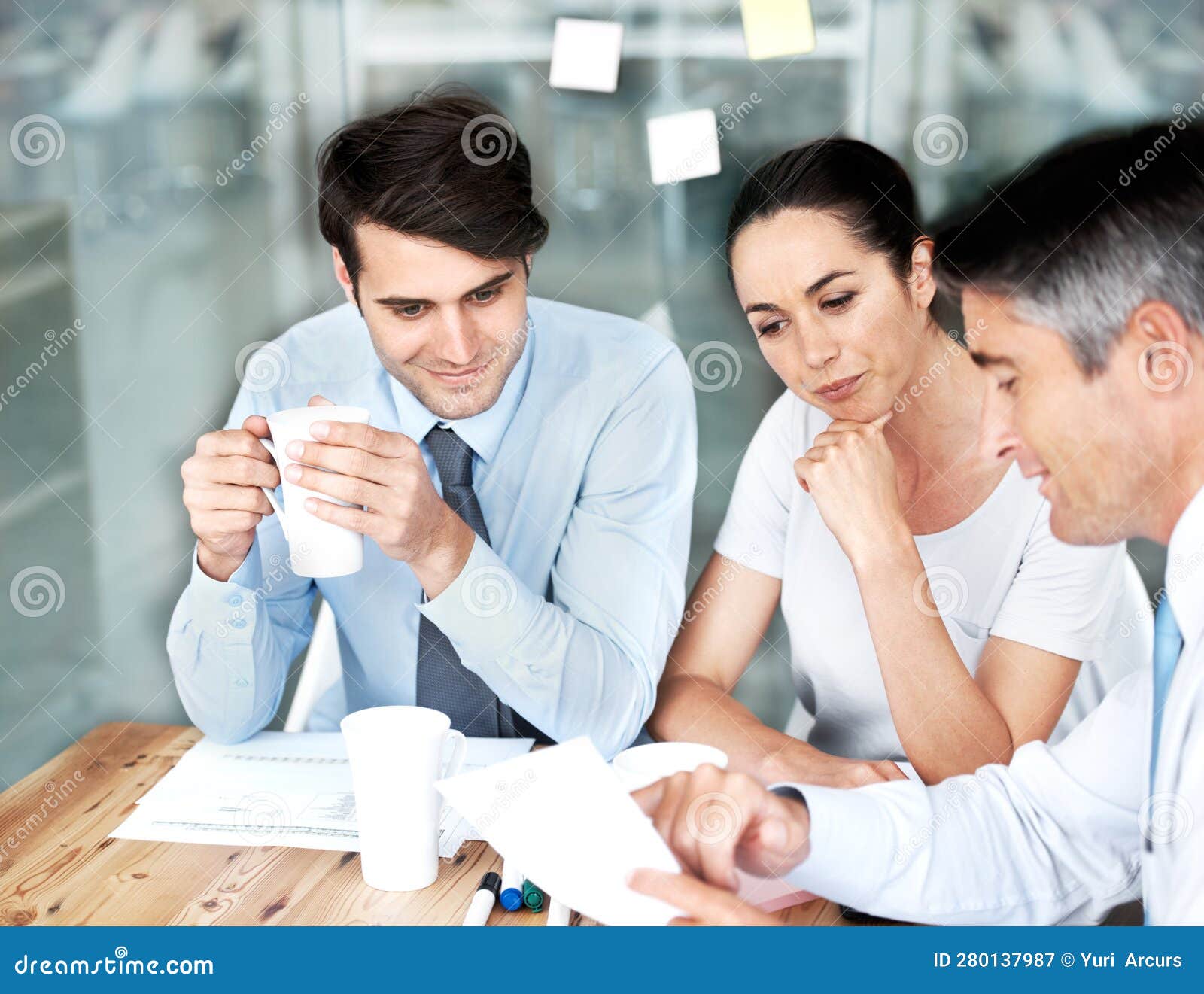 Sharing a Vision for the Project. Group of Businesspeople Working ...