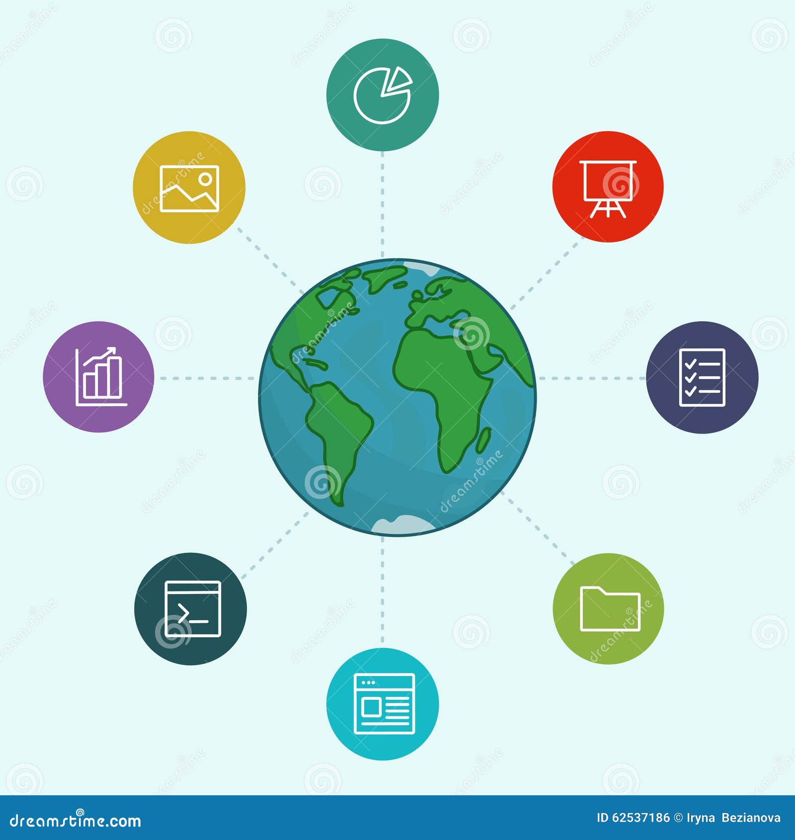 Sharing of Working Files and Reference Materials Stock Vector ...