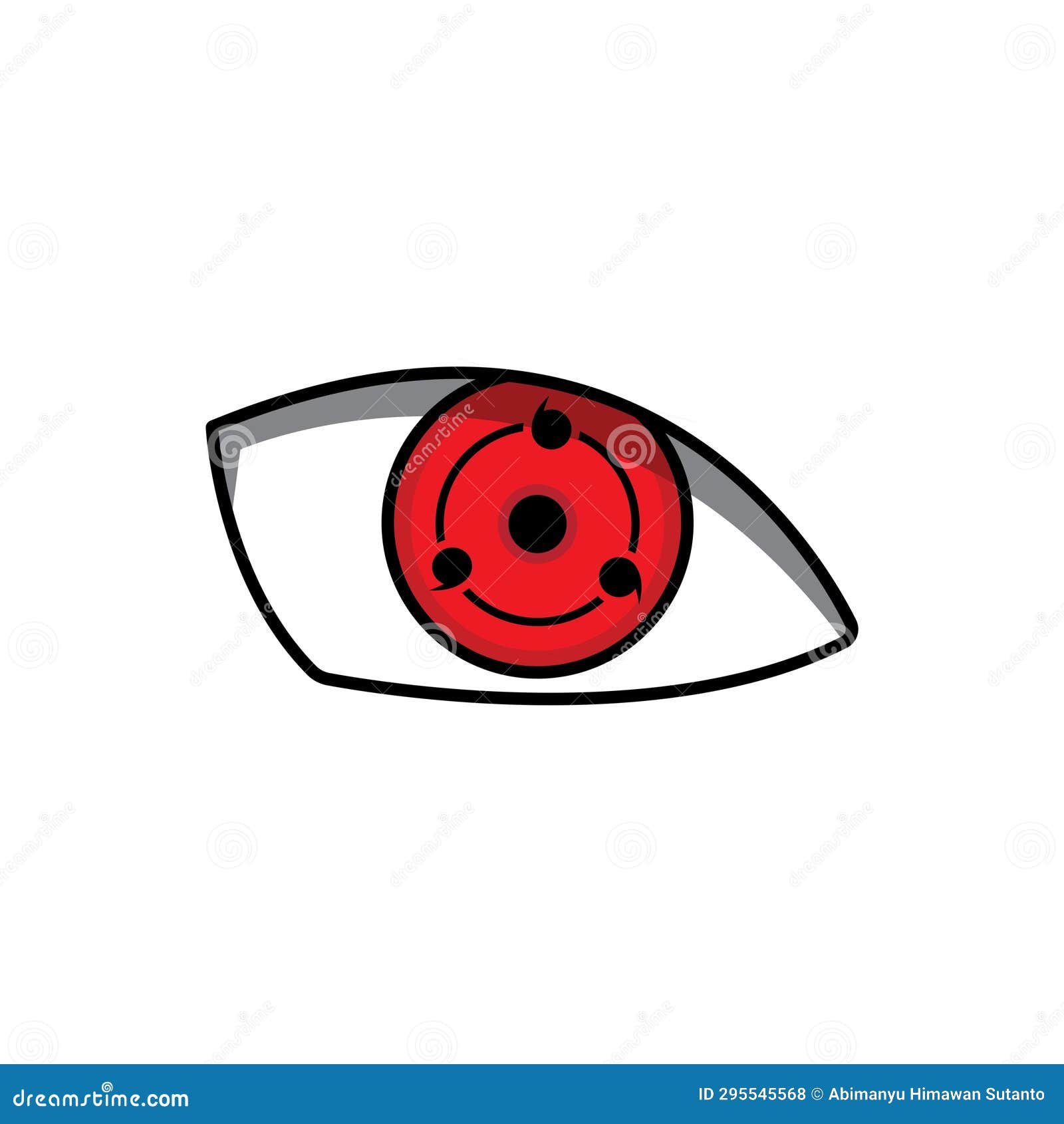 Pattern With Set Of Eye Sharingan. Flat Design Style Vector ...