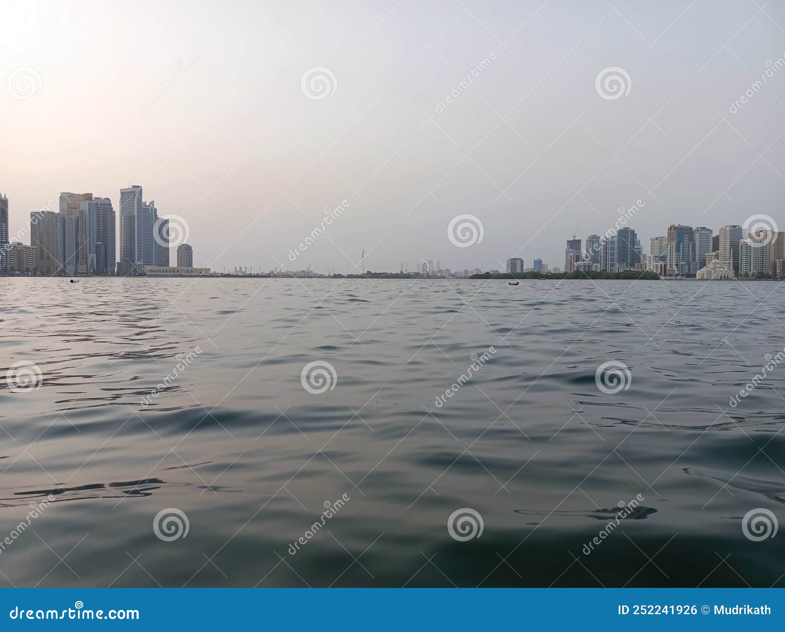 Sharjah UAE Beachfront Skyline View Stock Photo - Image of view ...