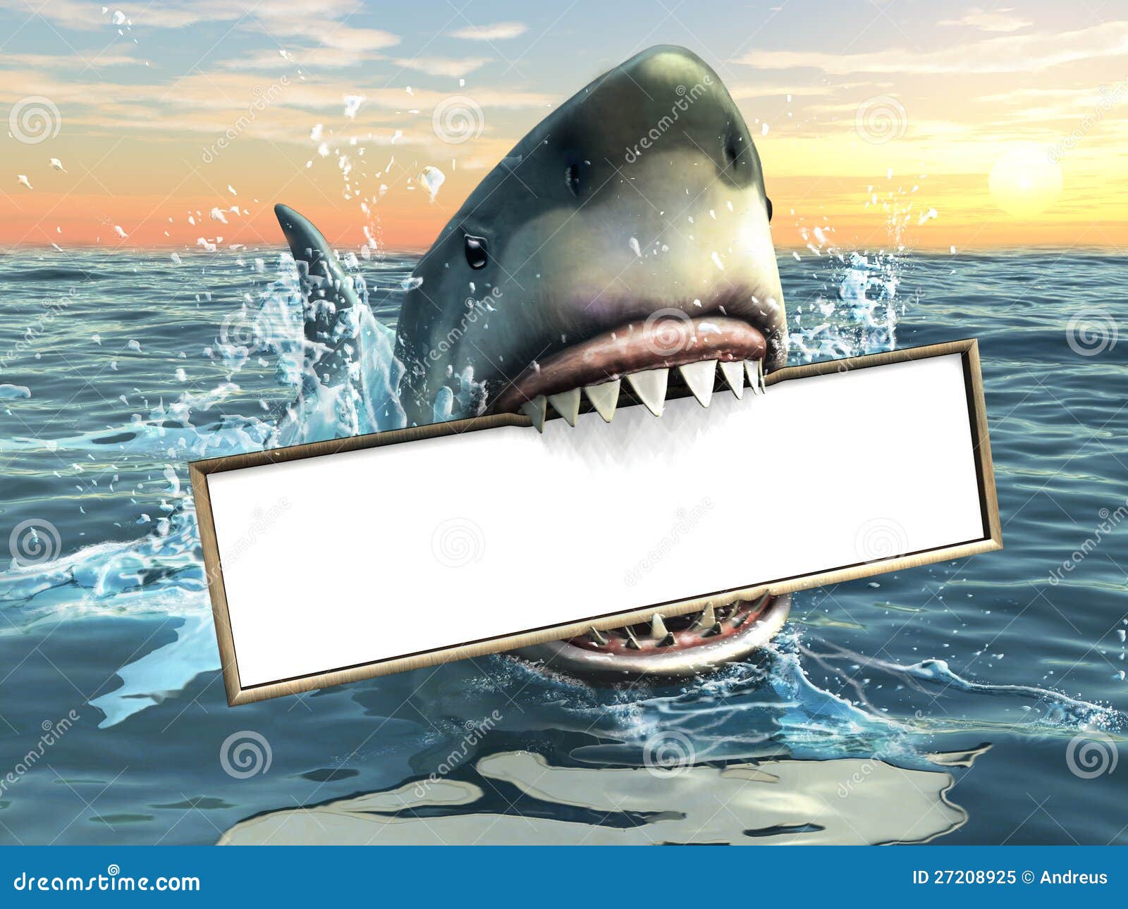 Shark advertising stock illustration. Illustration of advertising ...