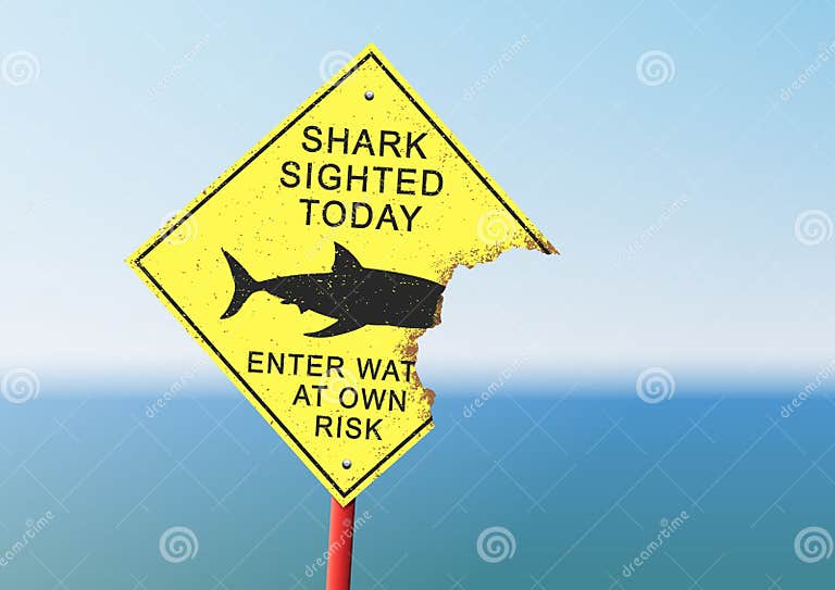 Shark attack panel stock vector. Illustration of signal - 69713414