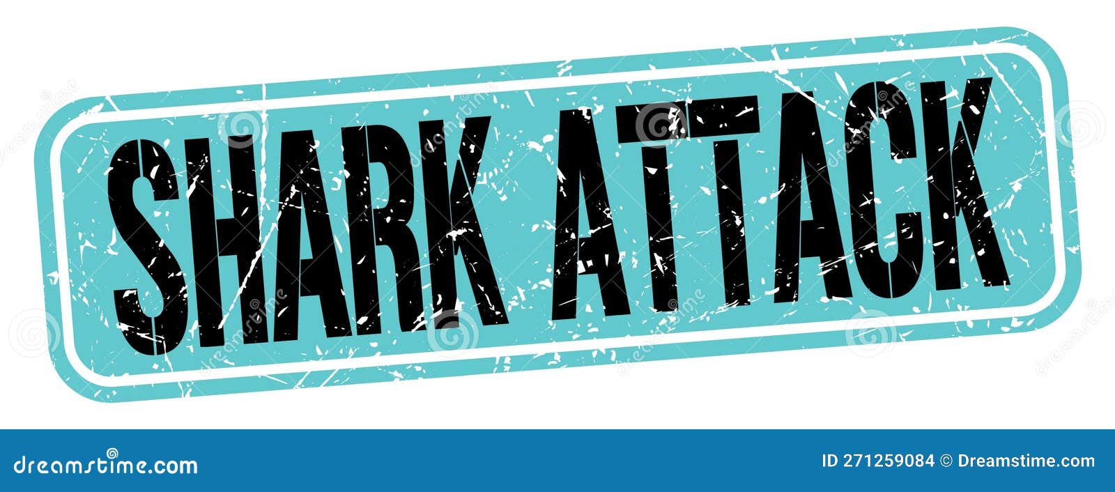 SHARK ATTACK Text Written on Blue-black Stamp Sign Stock Illustration ...