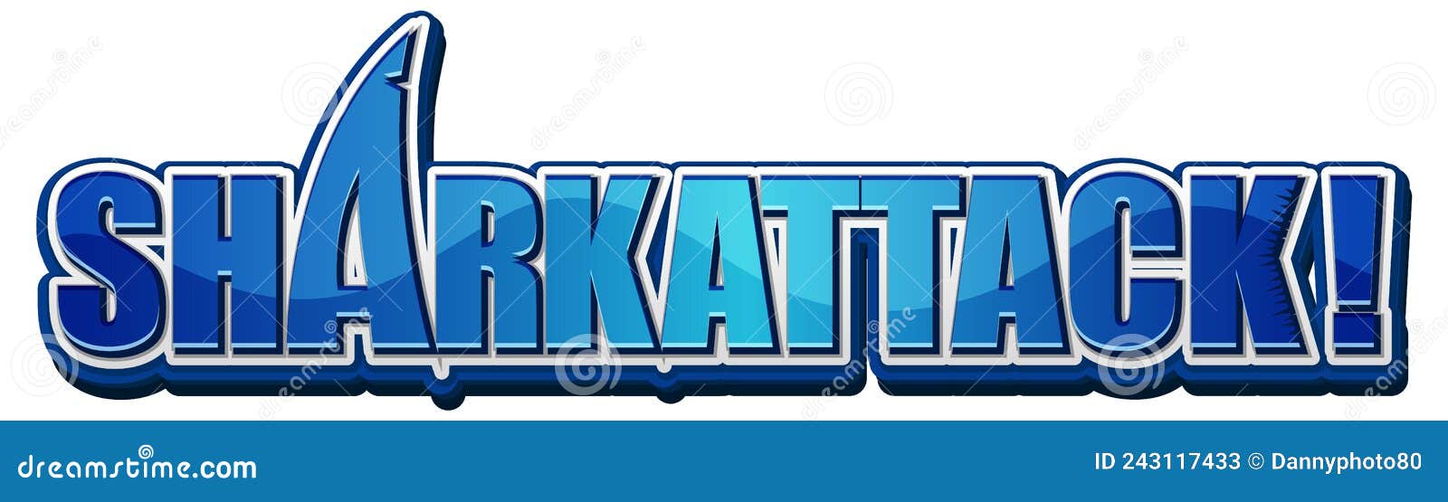 Shark Attack Symbol Vector Illustration | CartoonDealer.com #134989644