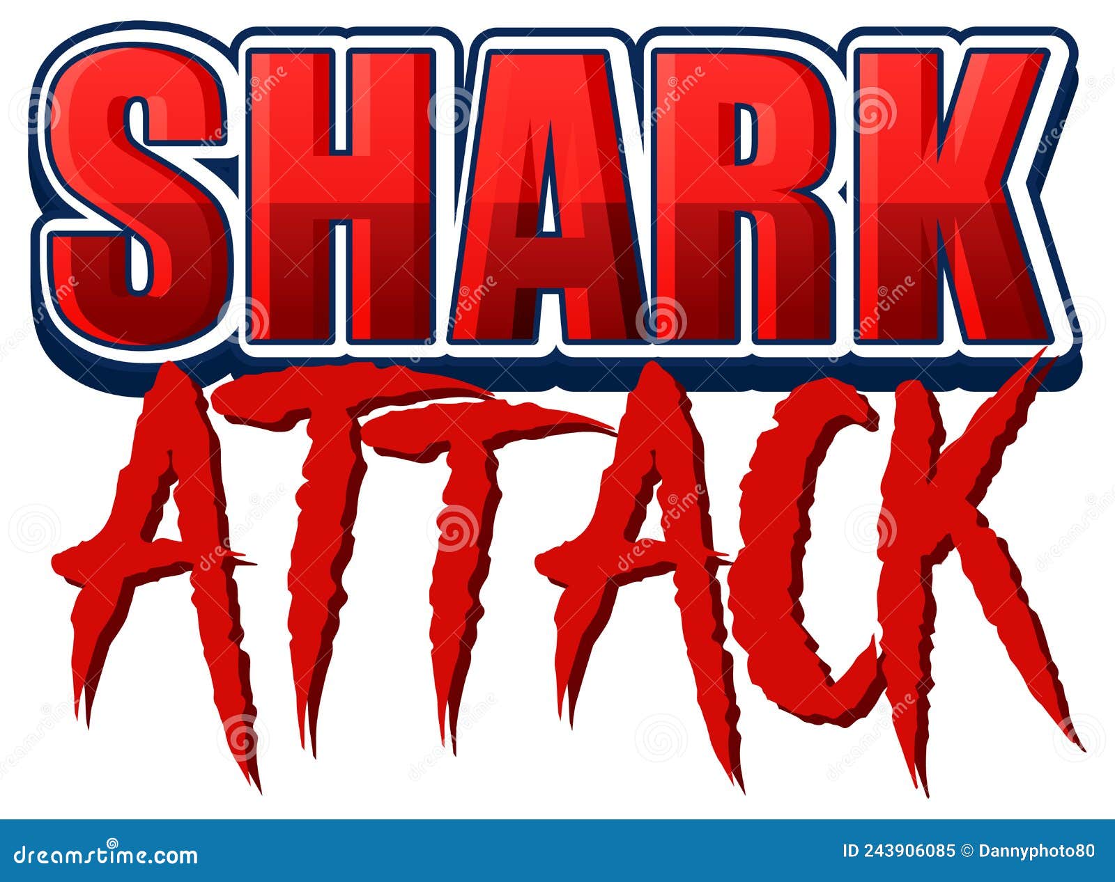 Shark Attack Symbol Vector Illustration | CartoonDealer.com #134989644