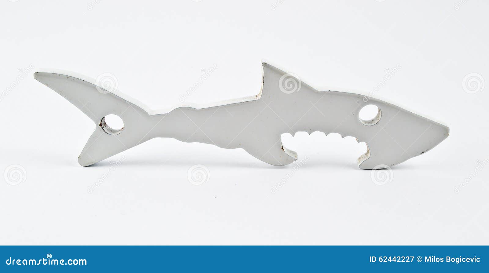 Shark Beer Bottle Opener with White Background Isolated Stock Image ...