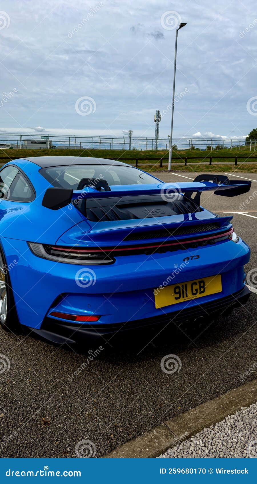 Shark Blue Porsche 911 GT3, Back View, Vertical Editorial Image - Image ...
