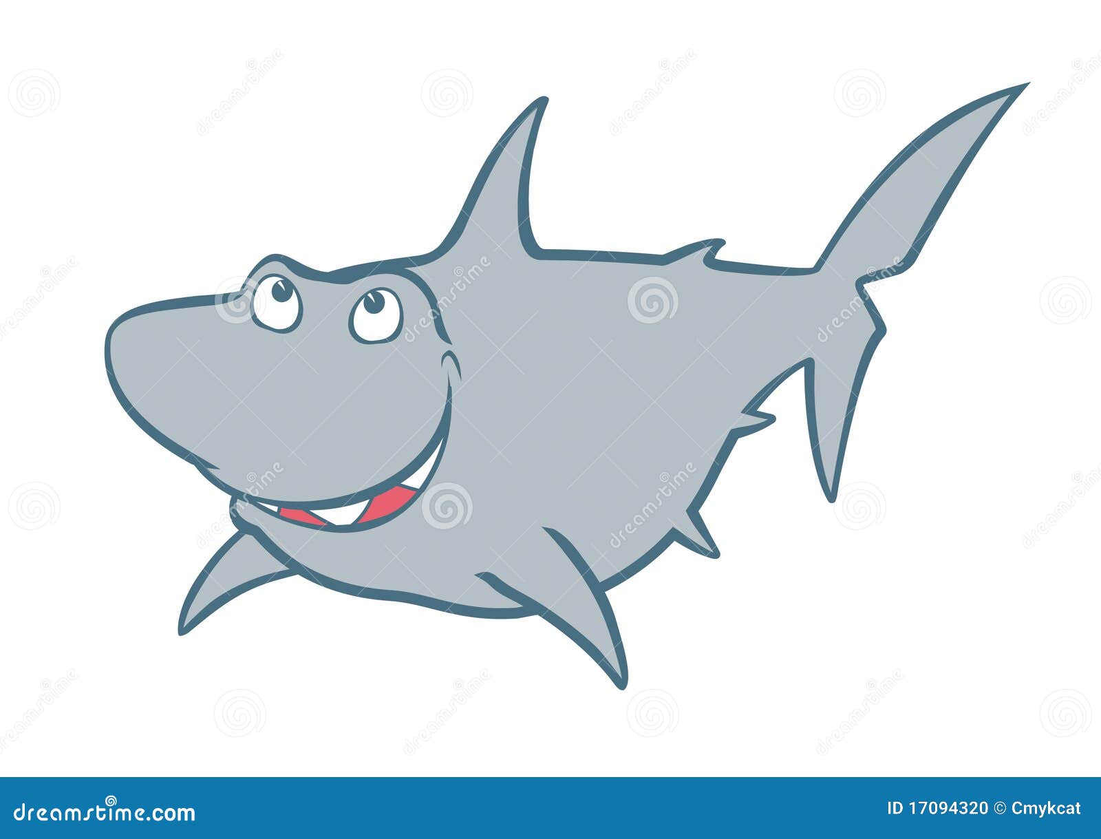 Shark cartoon stock vector. Illustration of kiddish, joke - 17094320
