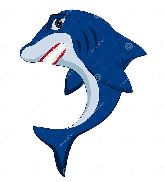Shark Cartoon stock vector. Illustration of danger, creatures - 51542615