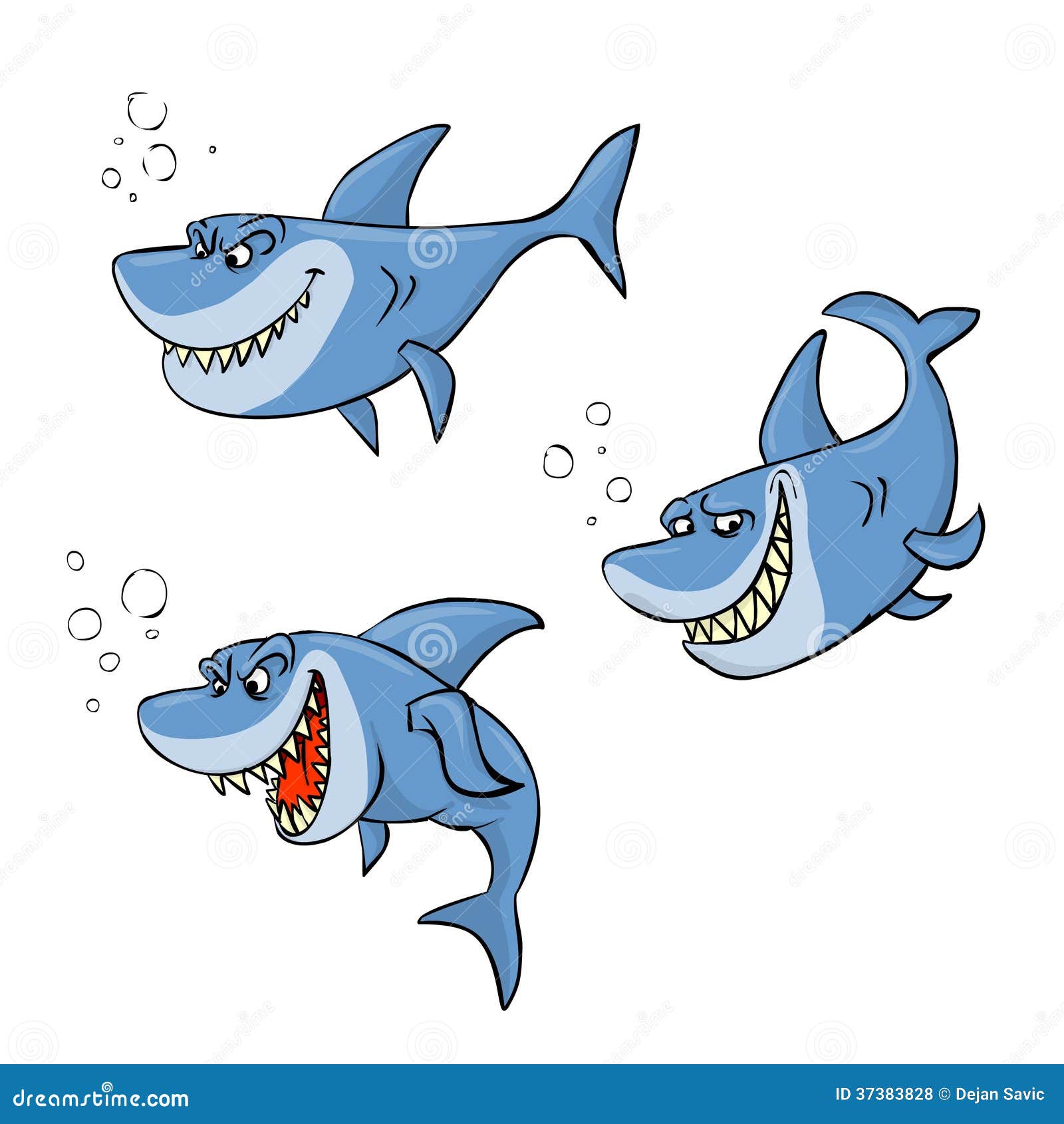 Shark cartoon stock illustration. Illustration of predator - 37383828