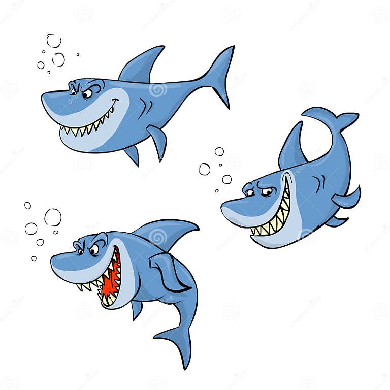 Shark cartoon stock illustration. Illustration of predator - 37383828
