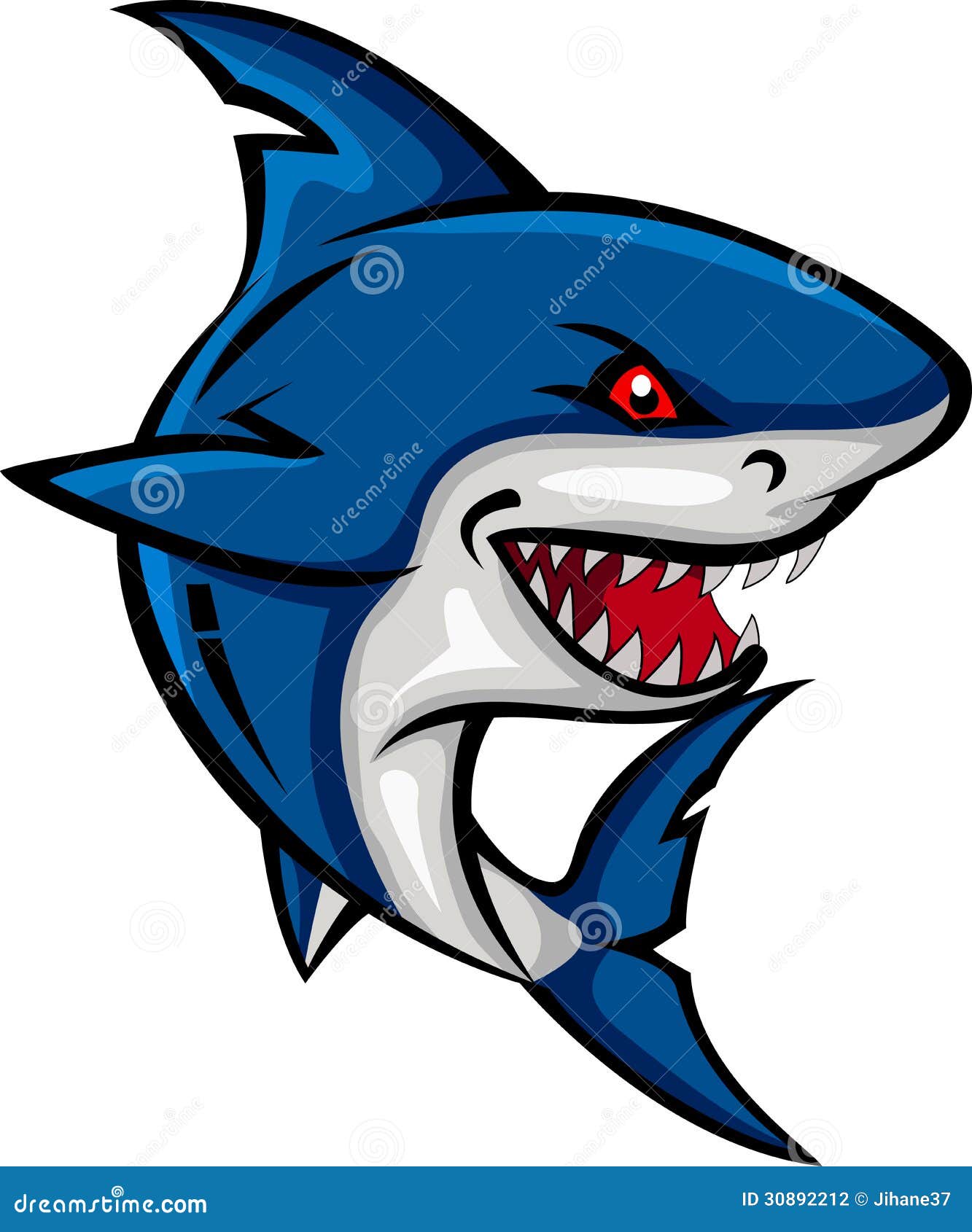 Shark Cartoon for You Design Stock Illustration - Illustration of cute ...