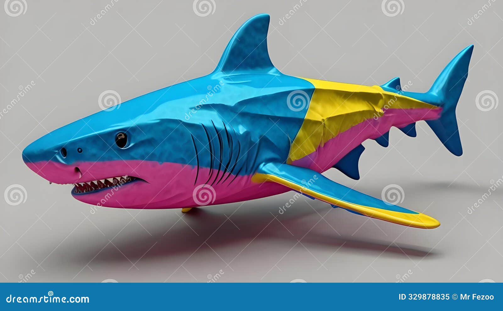 Shark 3d Use this Colours Bright Yellow Stock Illustration ...