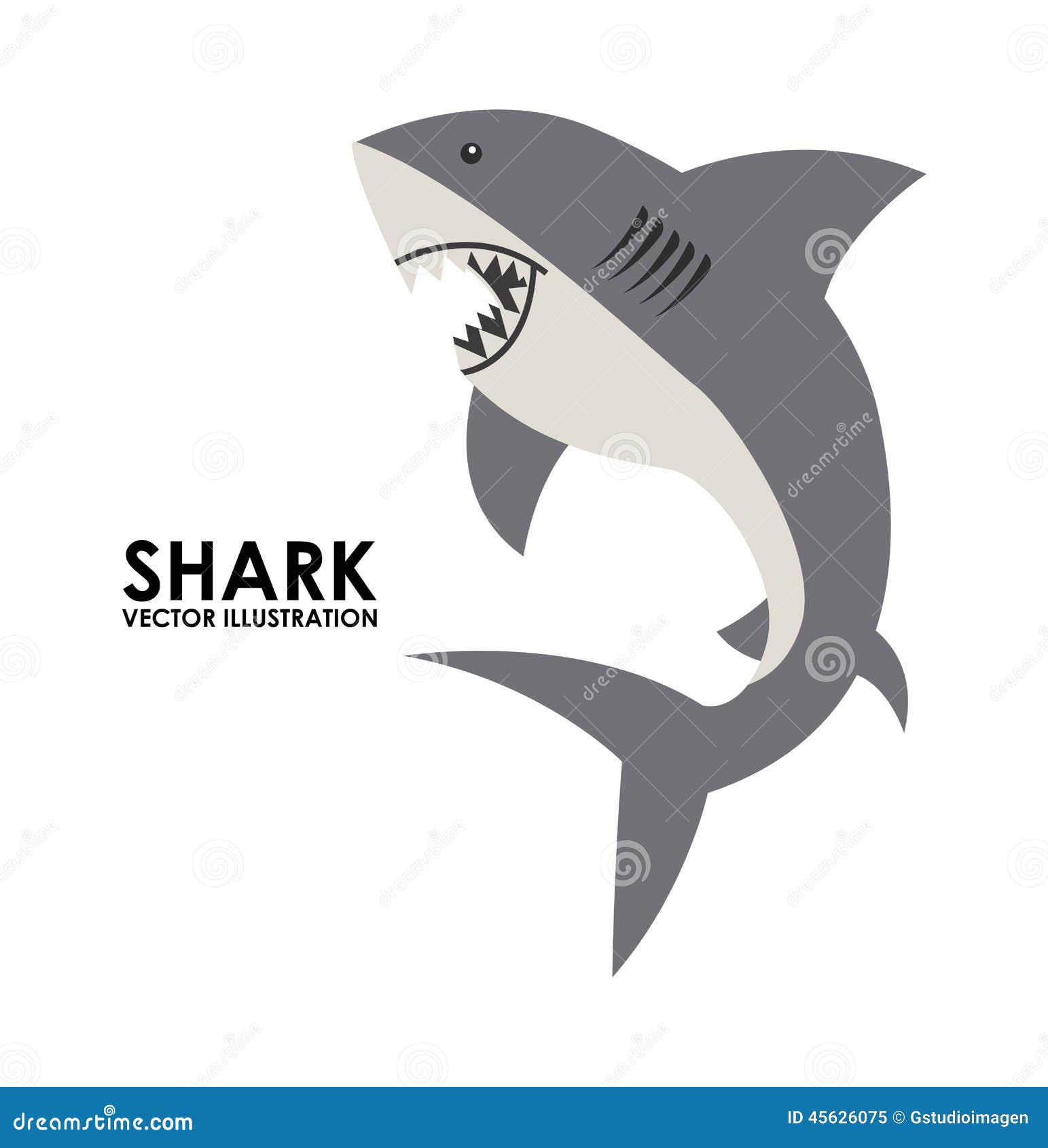 Shark design stock vector. Illustration of icon, isolated - 45626075
