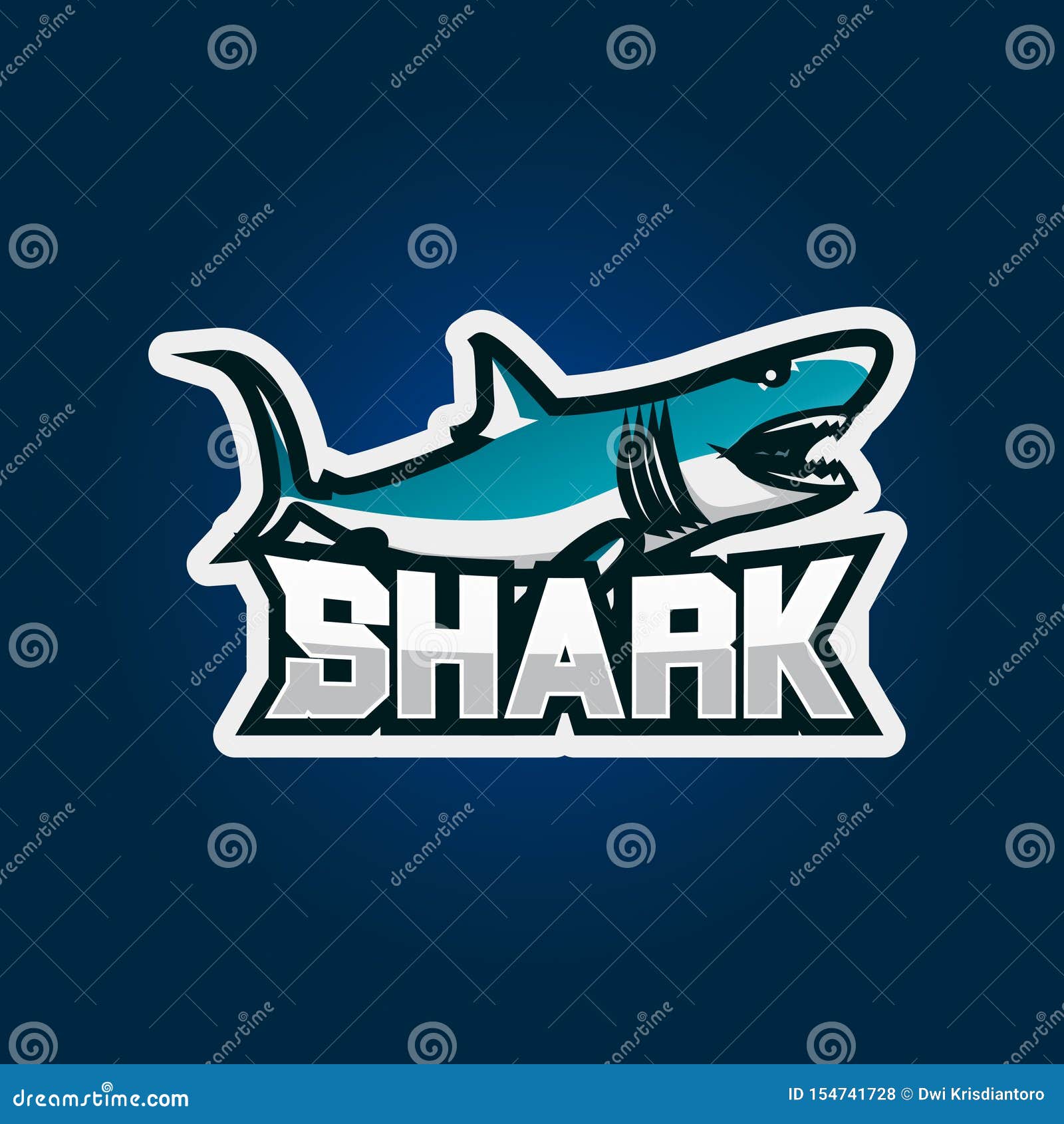Shark Esport Gaming Logo Design. Shark Gaming Emblem Logo Design ...