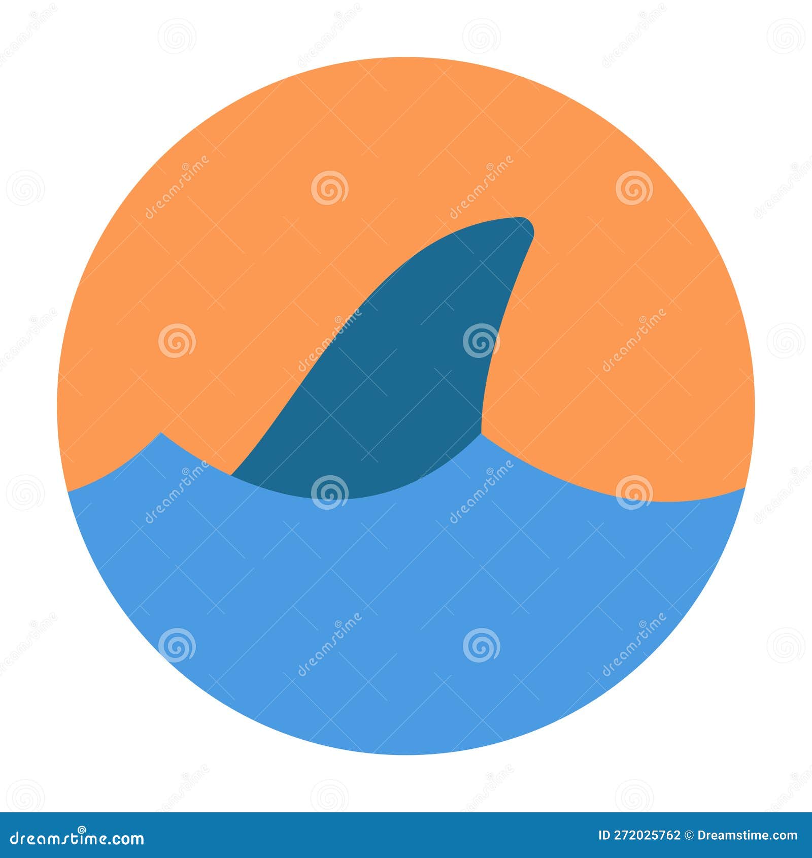 Shark fin icon vector stock illustration. Illustration of vector ...