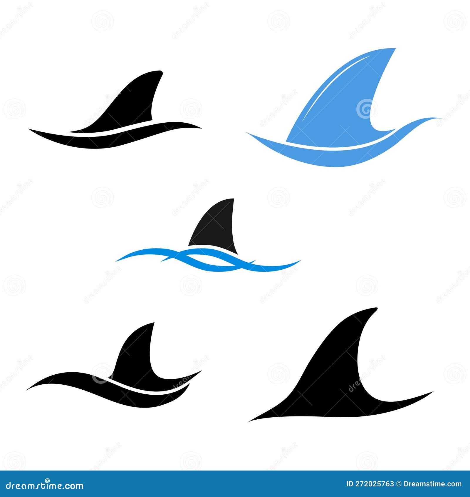Shark fin icon vector stock illustration. Illustration of sail - 272025763