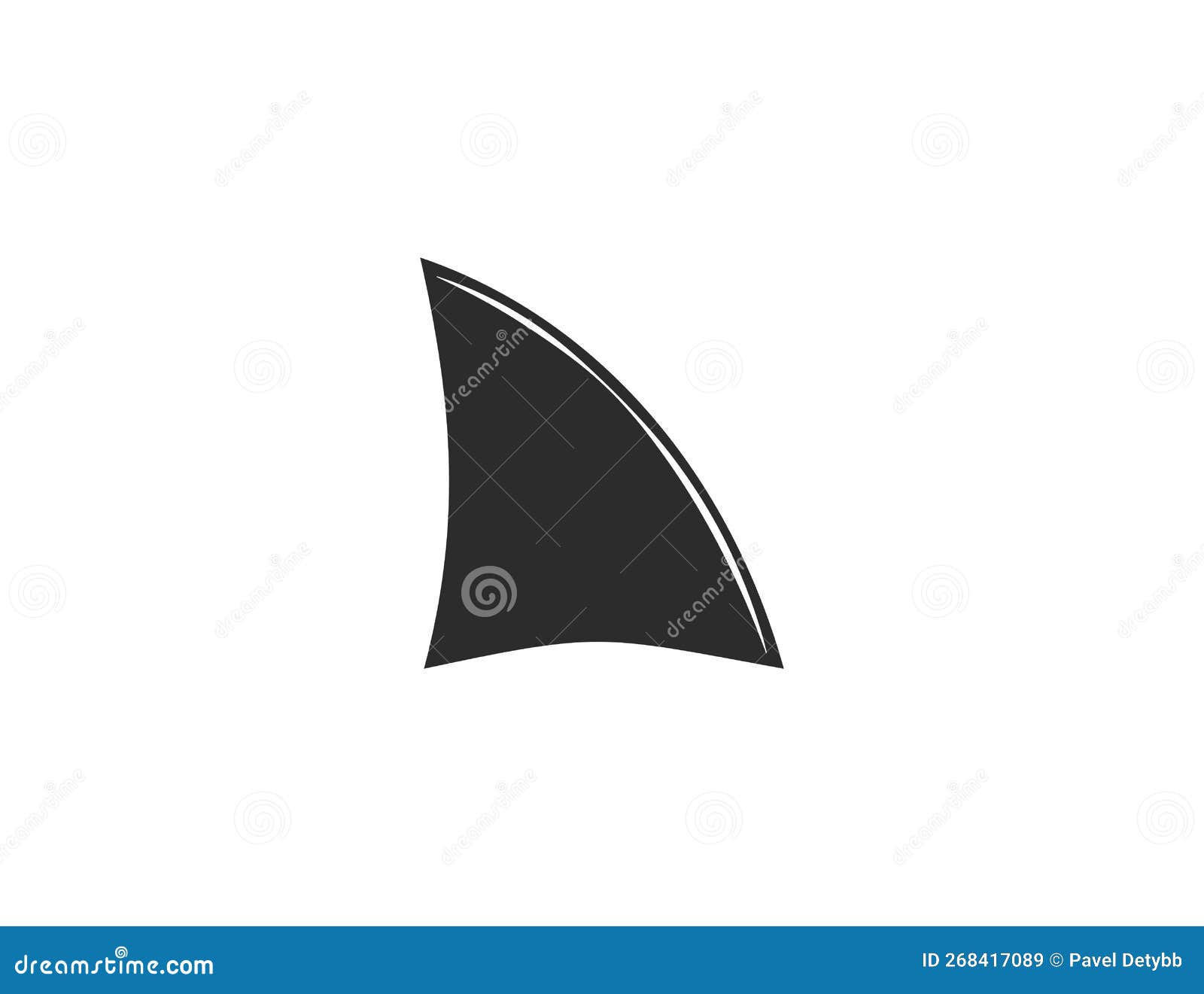 Shark Fin Icon. Vector Illustration. Stock Vector - Illustration of ...