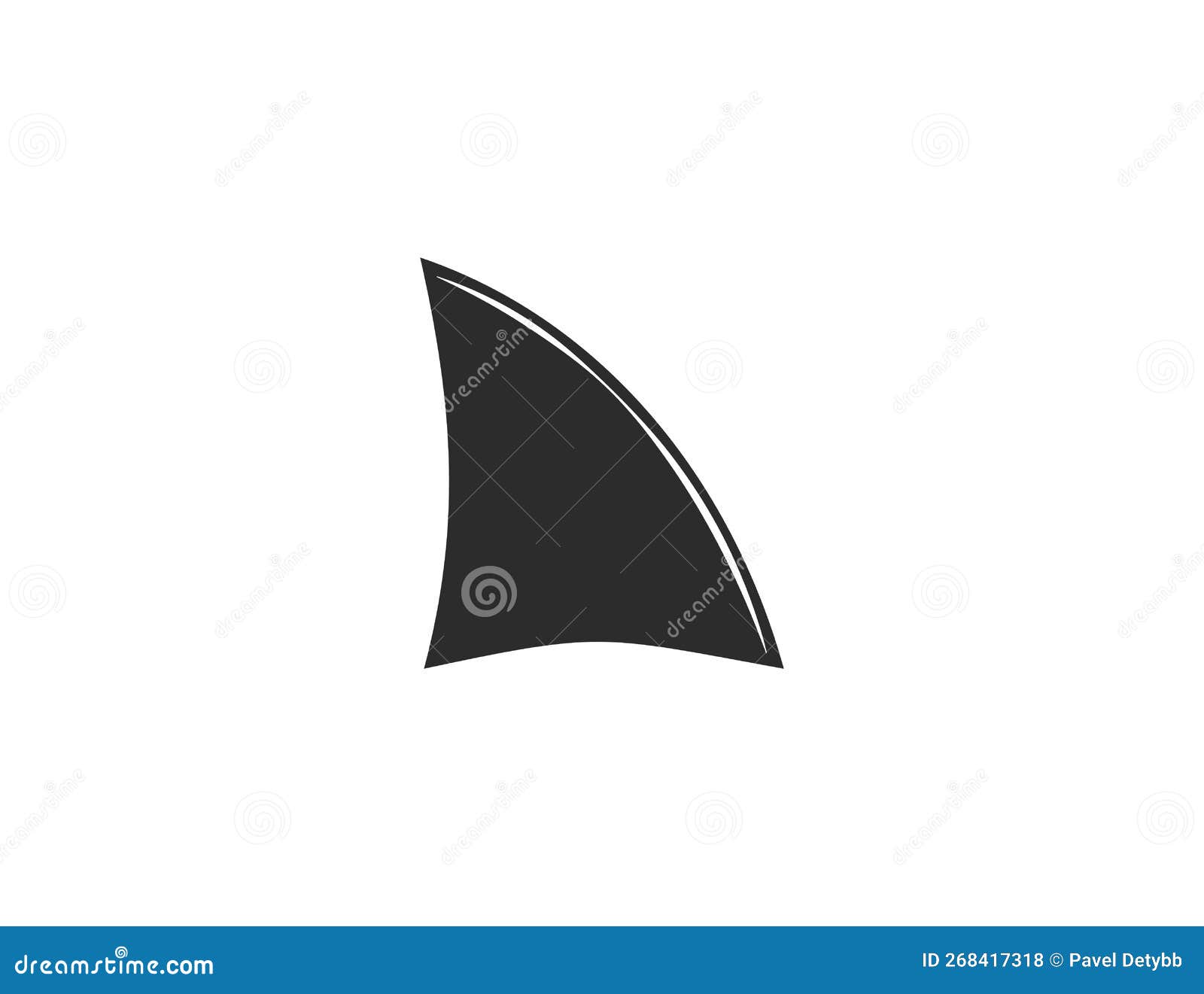 Shark Fin Icon. Vector Illustration Stock Illustration - Illustration ...