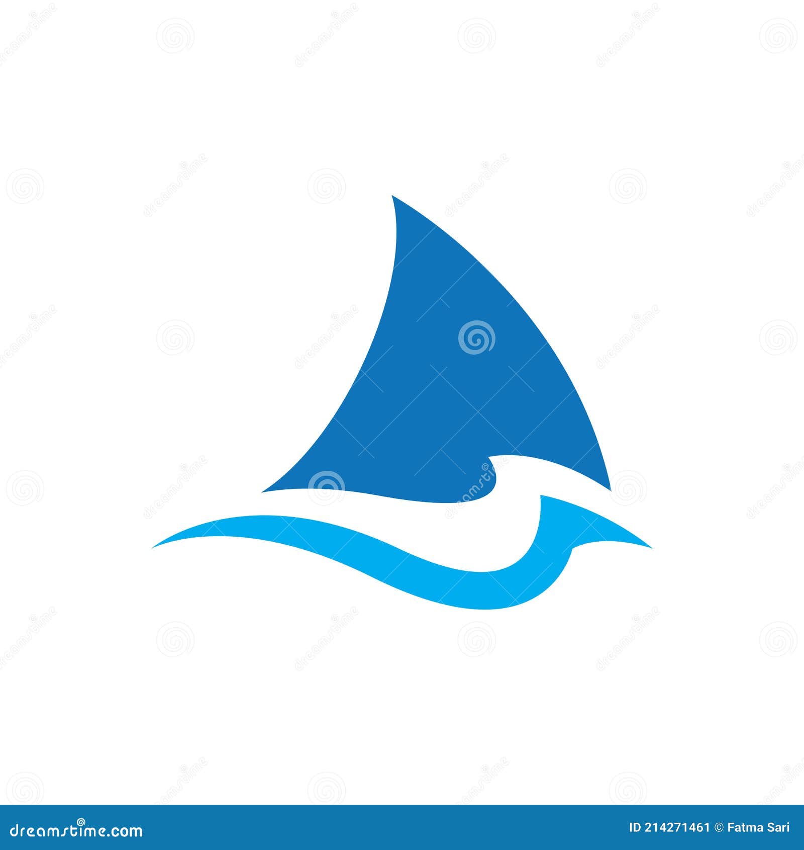 Shark fin logo design stock vector. Illustration of template - 214271461