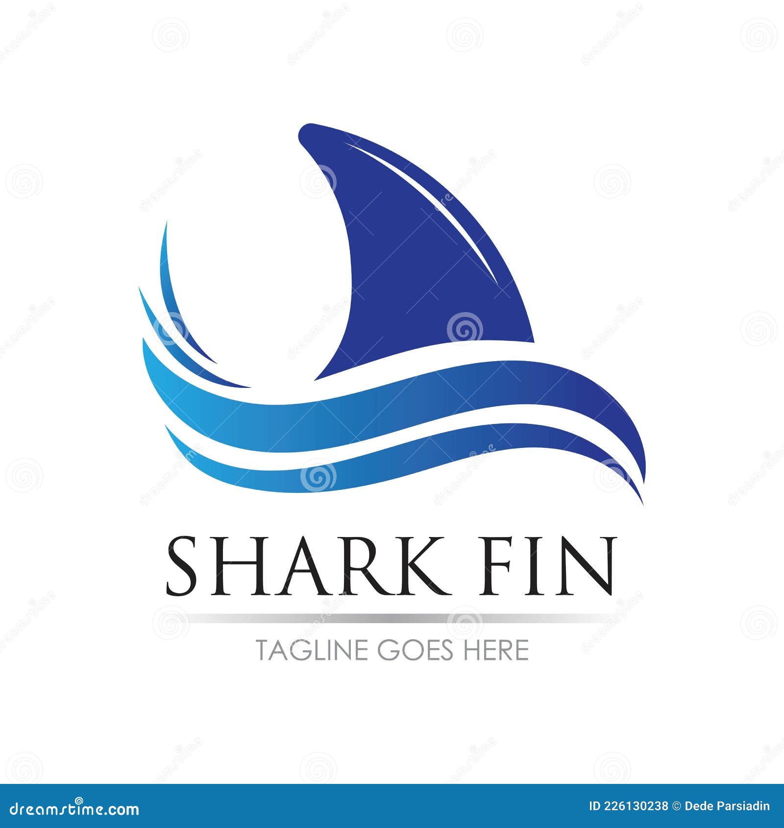 Shark Fin Logo Design Template. Vector Illustration Stock Vector ...
