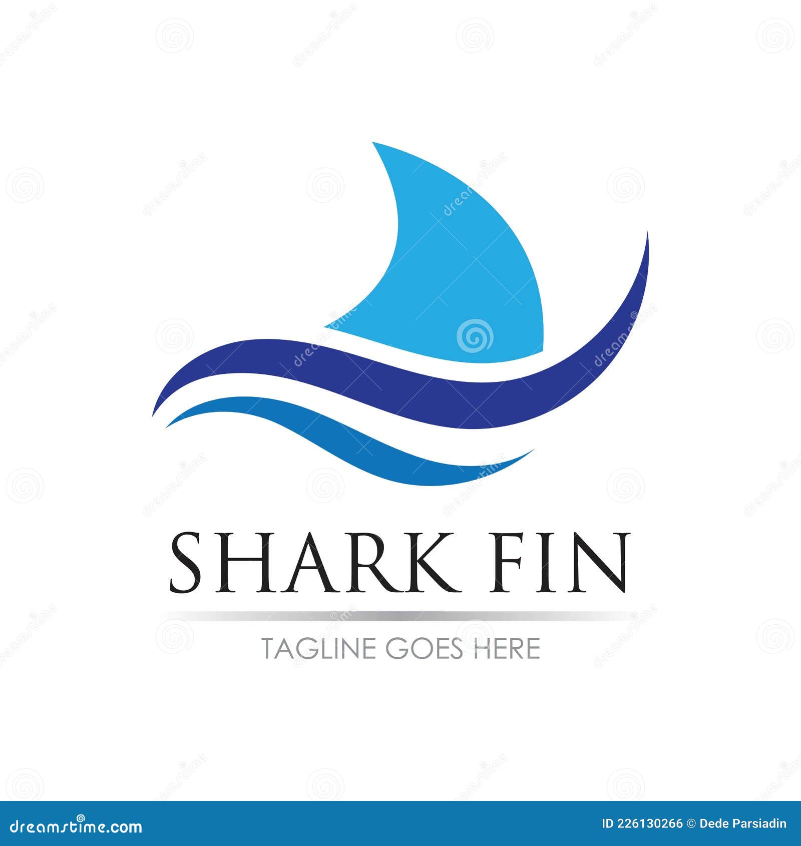 Shark Fin Logo Design Template. Vector Illustration Stock Vector ...