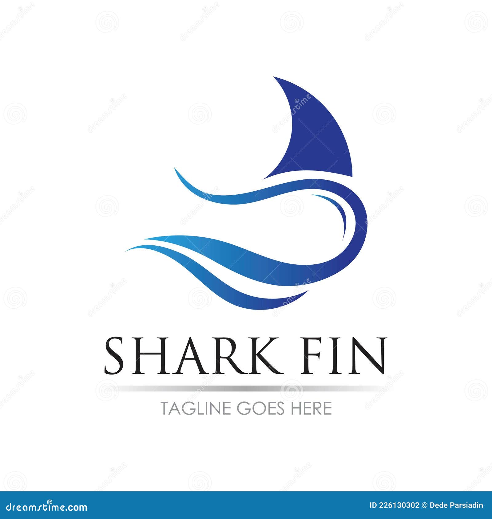 Shark Fin Logo Design Template. Vector Illustration Stock Vector ...