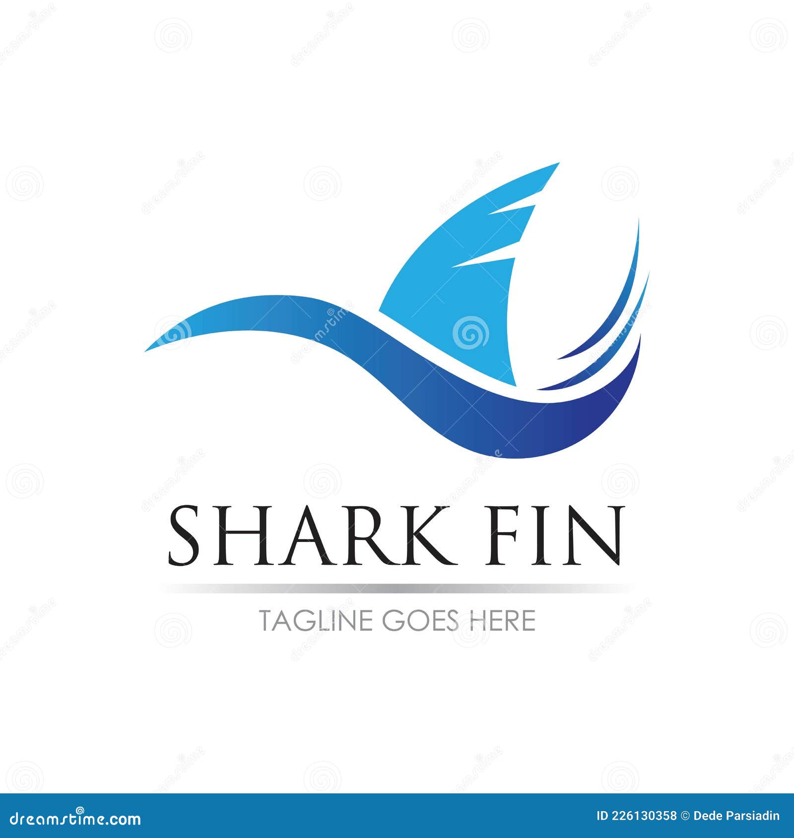 Shark Fin Logo Design Template. Vector Illustration Stock Vector ...
