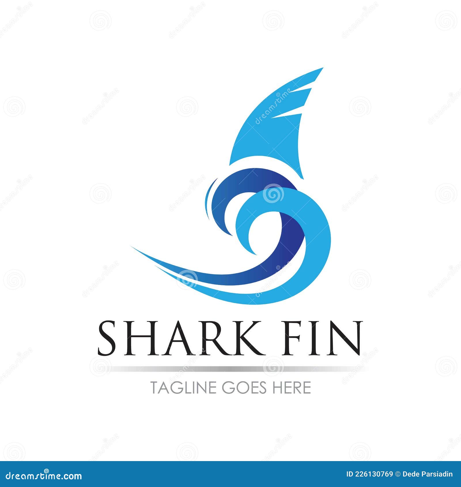 Shark Fin Logo Design Template. Vector Illustration Stock Vector ...