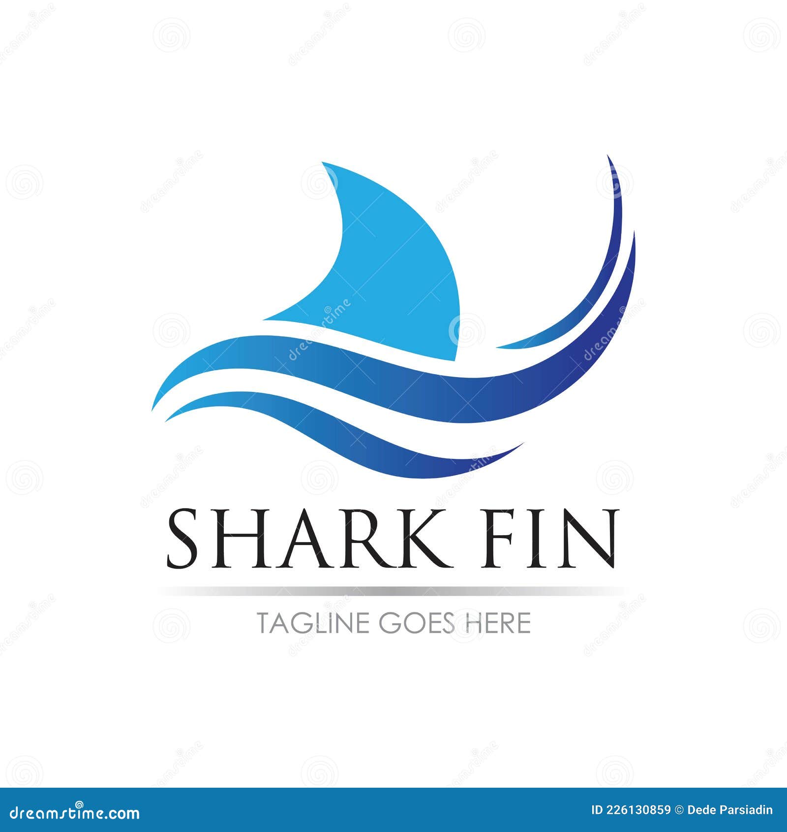 Shark Fin Logo Design Template. Vector Illustration Stock Vector ...