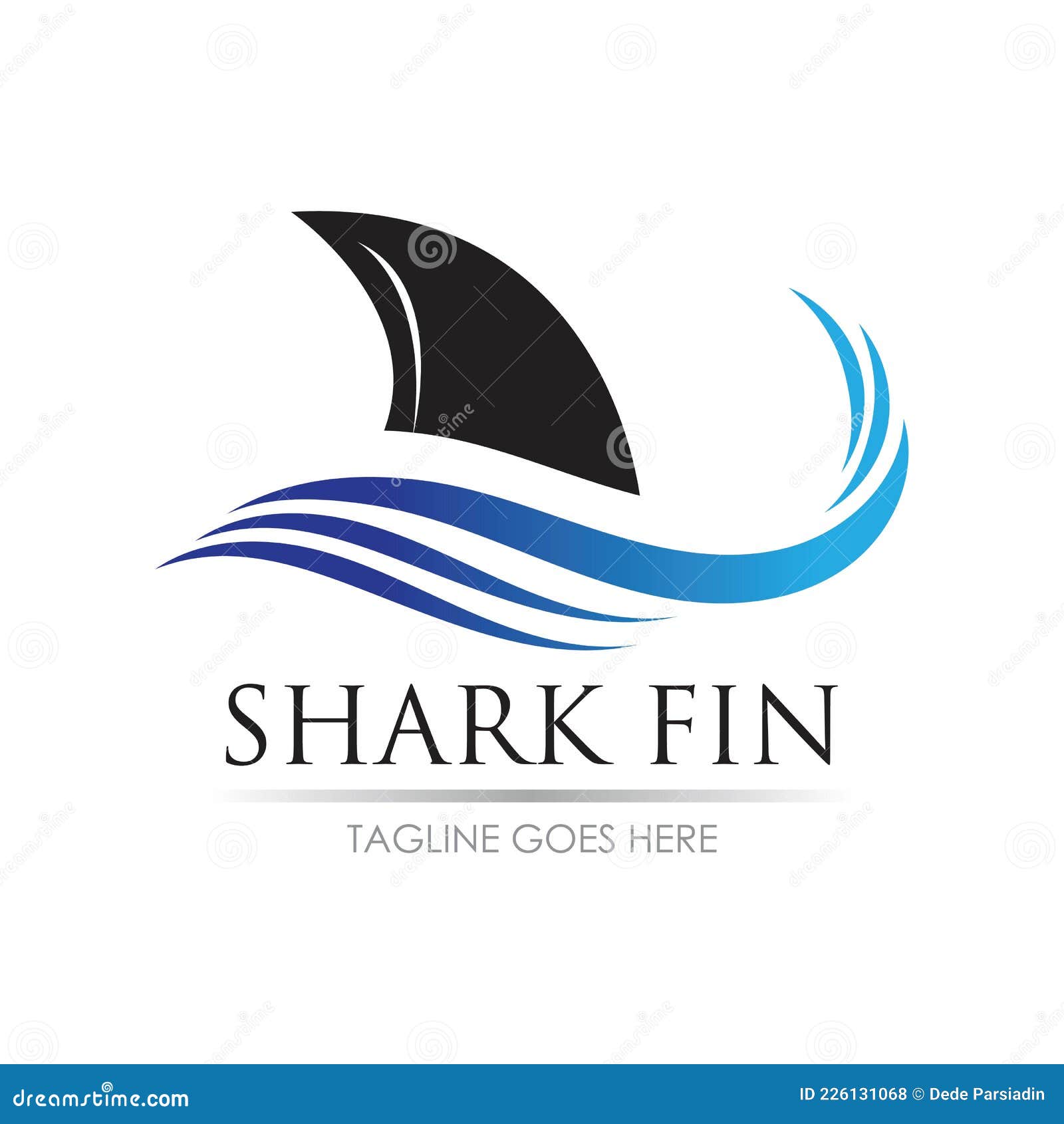 Shark Fin Logo Design Template. Vector Illustration Stock Vector ...