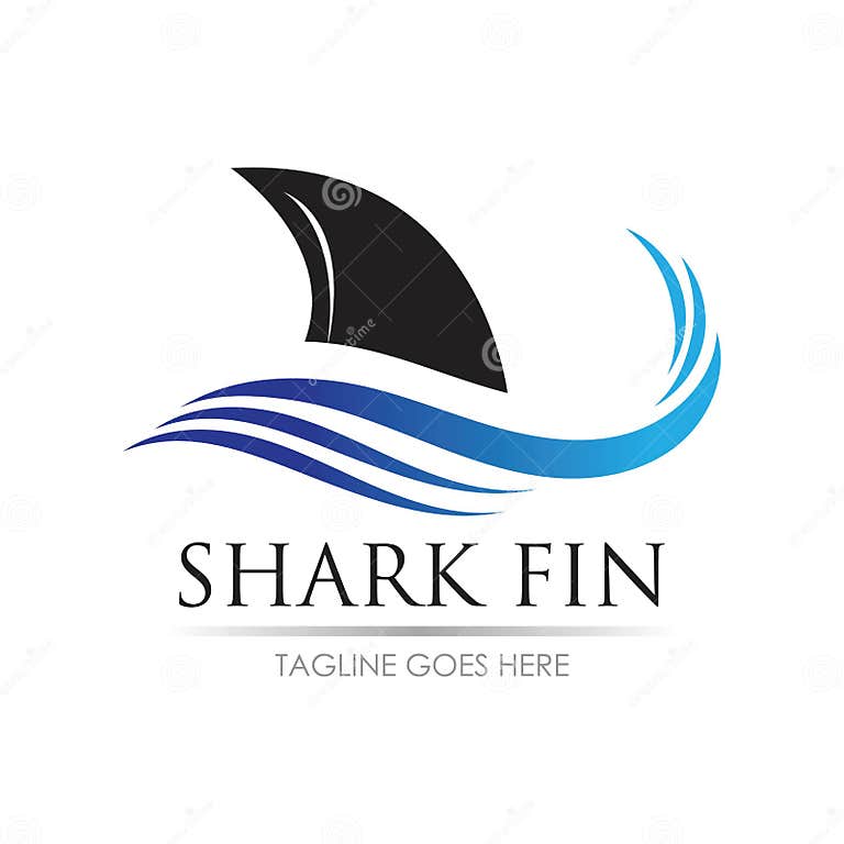 Shark Fin Logo Design Template. Vector Illustration Stock Vector ...