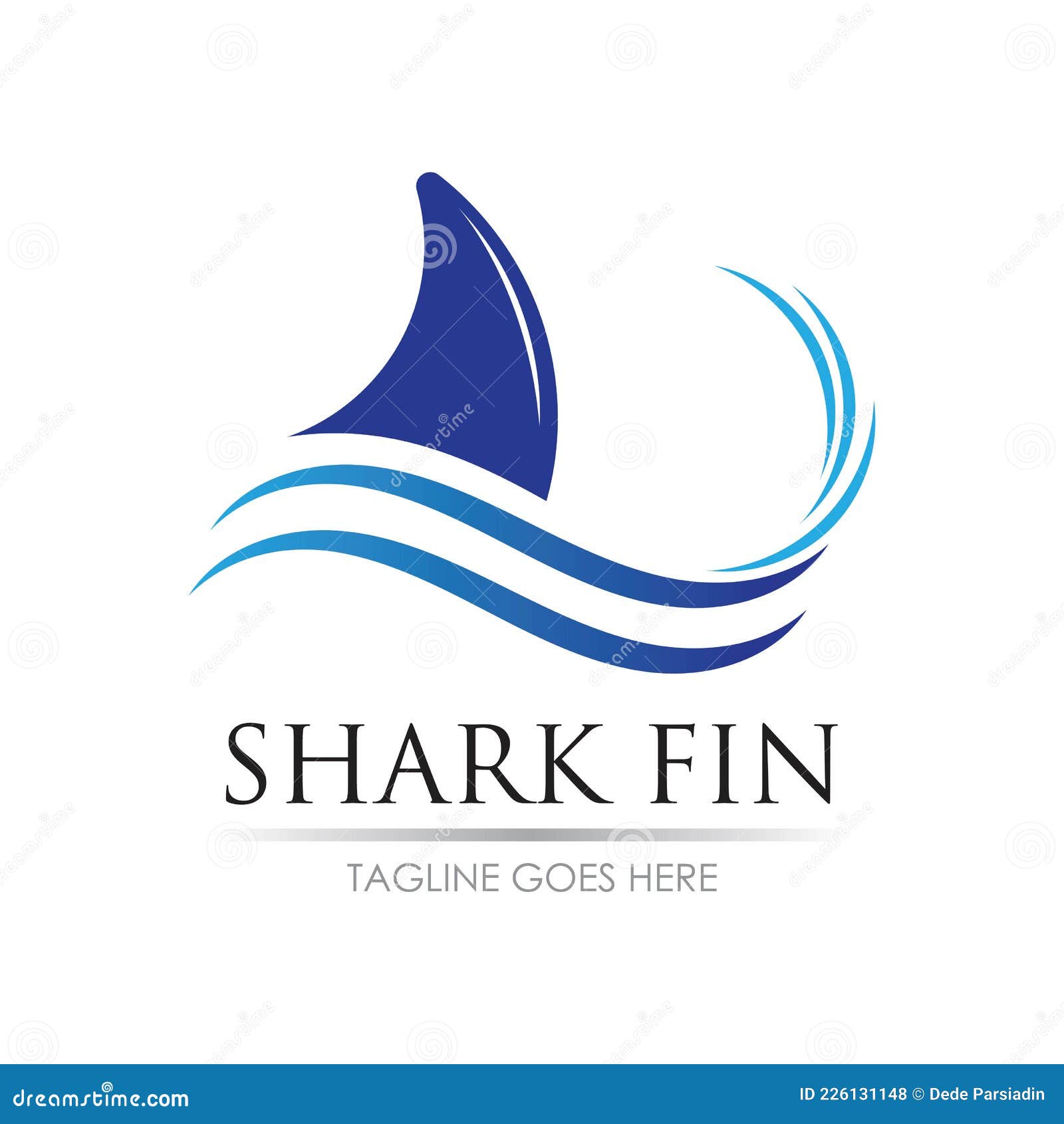 Shark Fin Logo Design Template. Vector Illustration Stock Vector ...