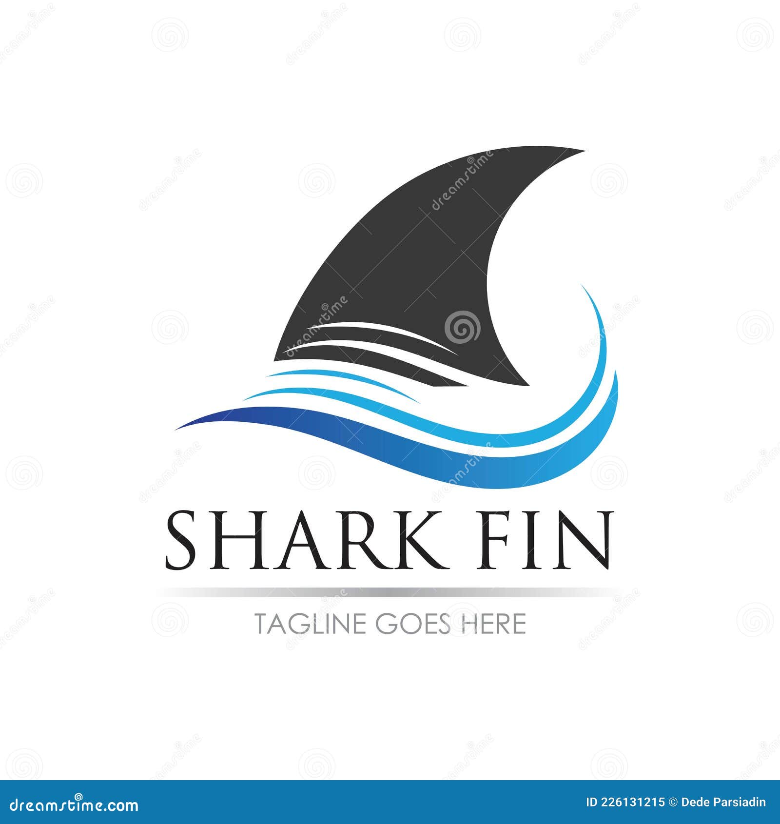 Shark Fin Logo Design Template. Vector Illustration Stock Vector ...