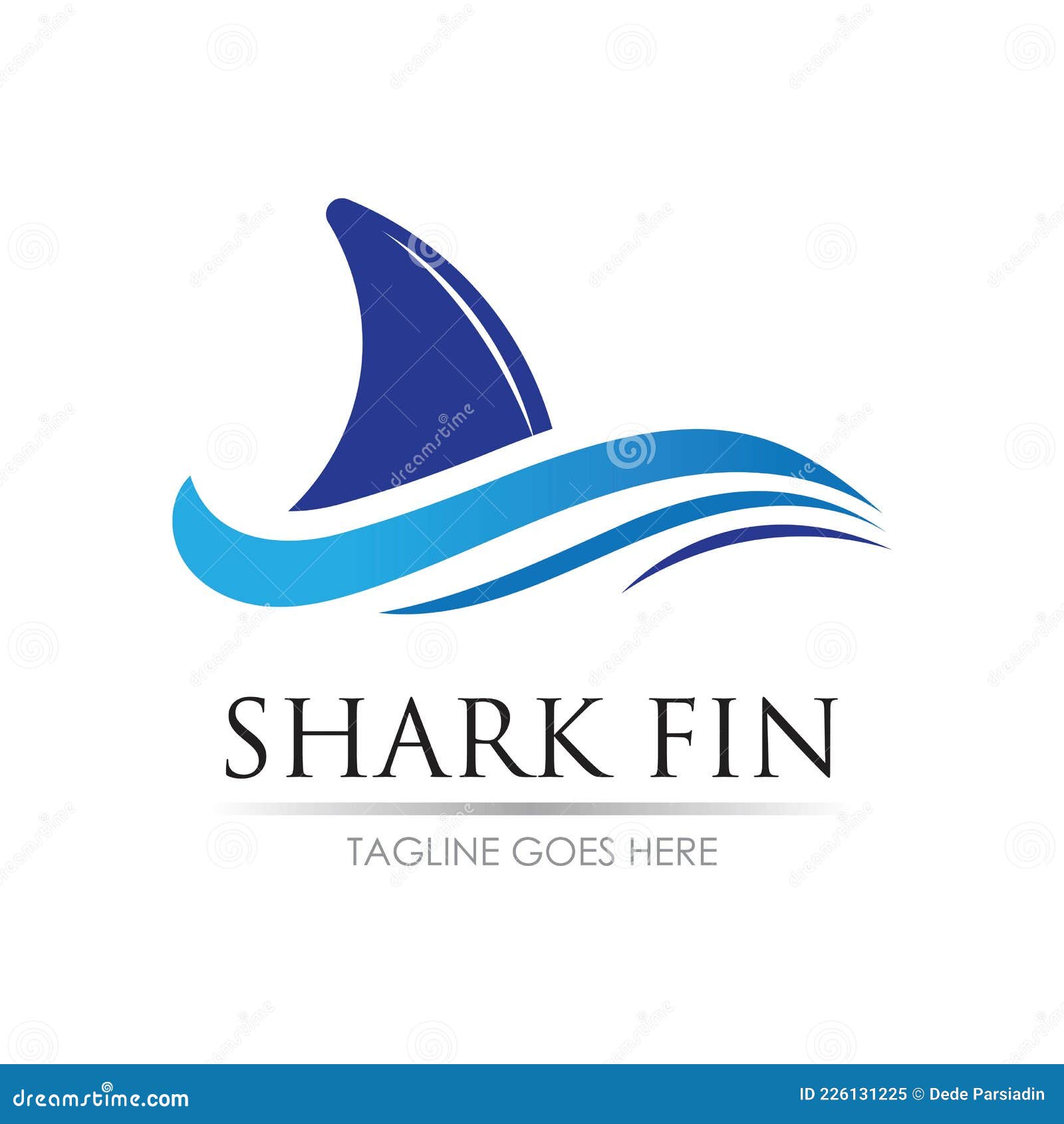 Shark Fin Logo Design Template. Vector Illustration Stock Vector ...